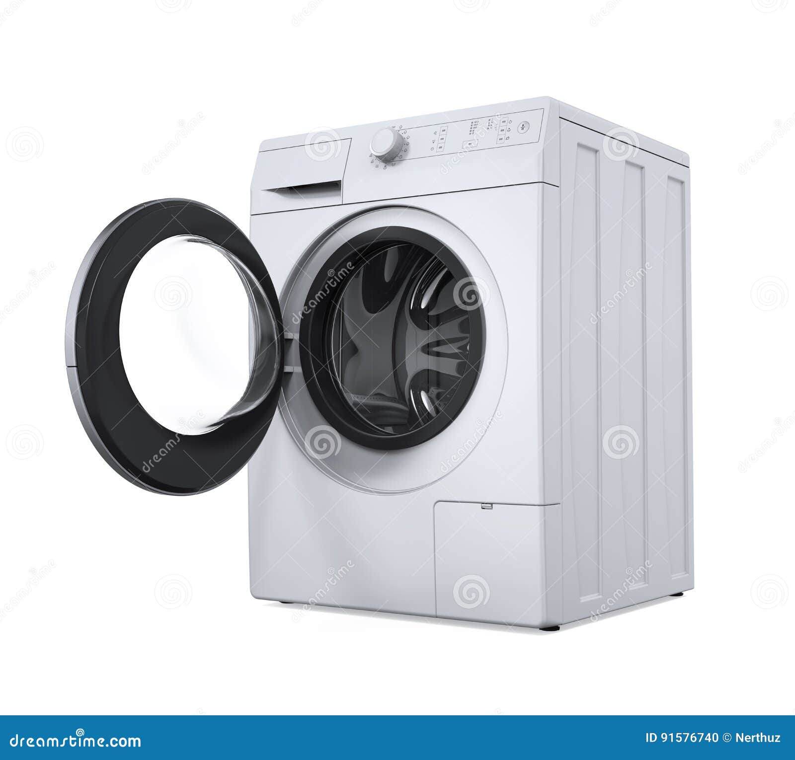 Modern Washing Machine Isolated Stock Illustration - Illustration of ...