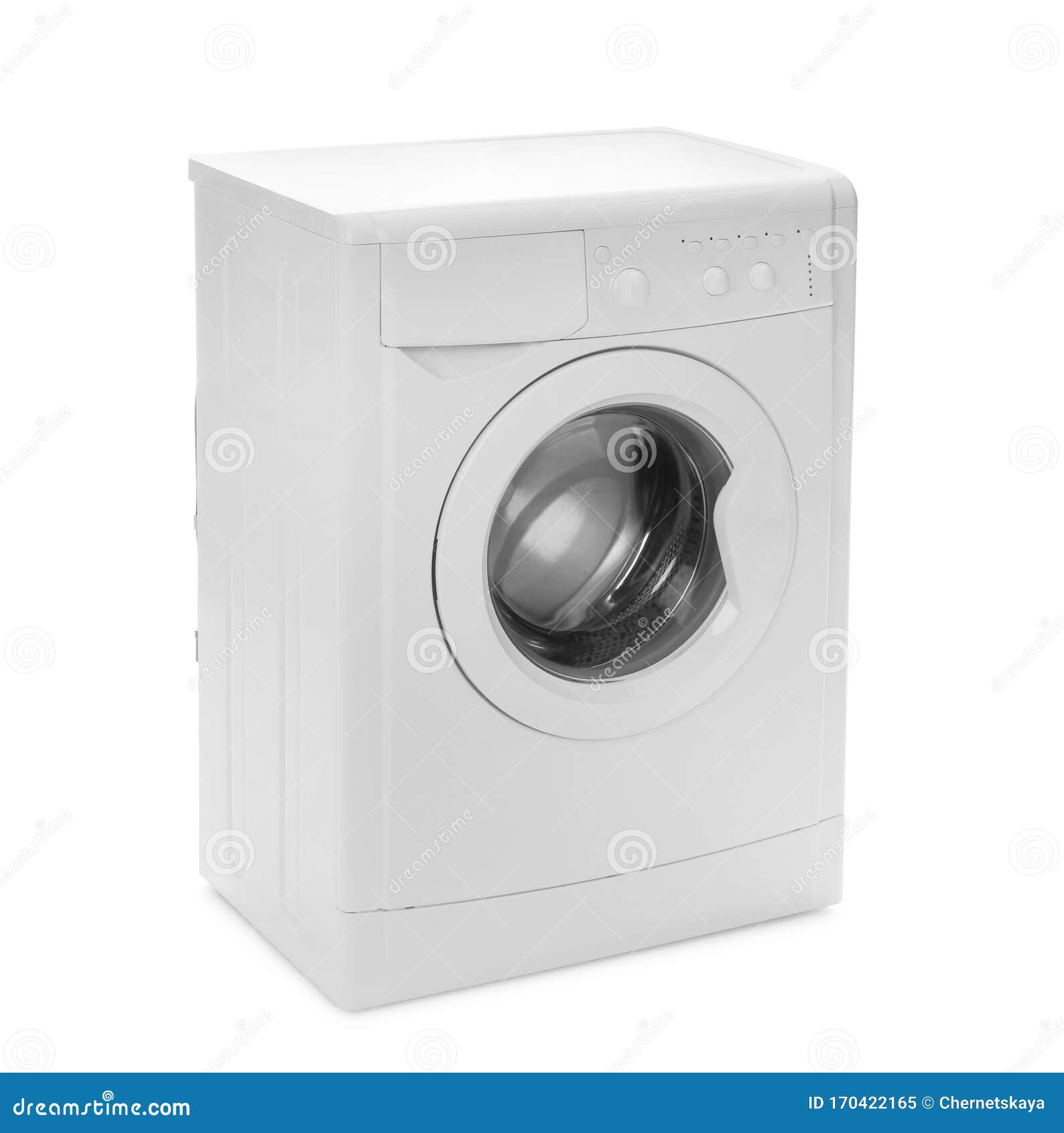 Modern Washing Machine Isolated on White. Laundry Day Stock Image ...