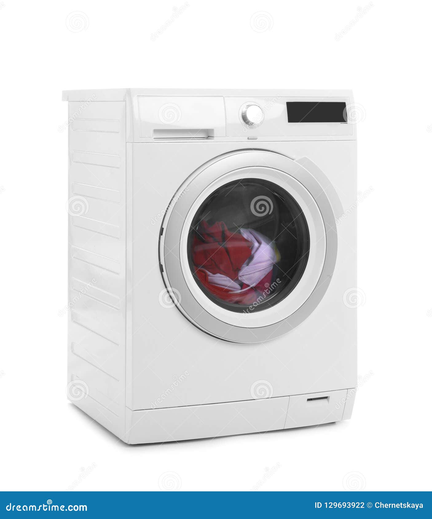 Modern Washing Machine with Laundry Stock Photo - Image of background ...