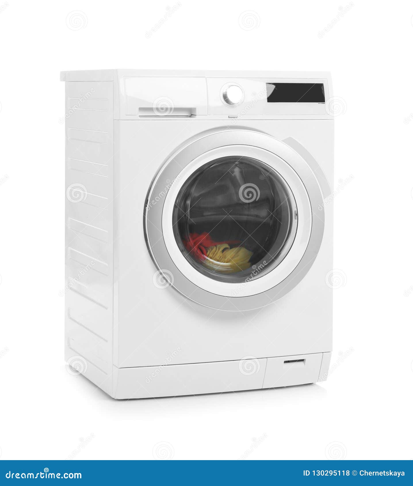 Modern Washing Machine with Laundry Stock Photo - Image of background ...