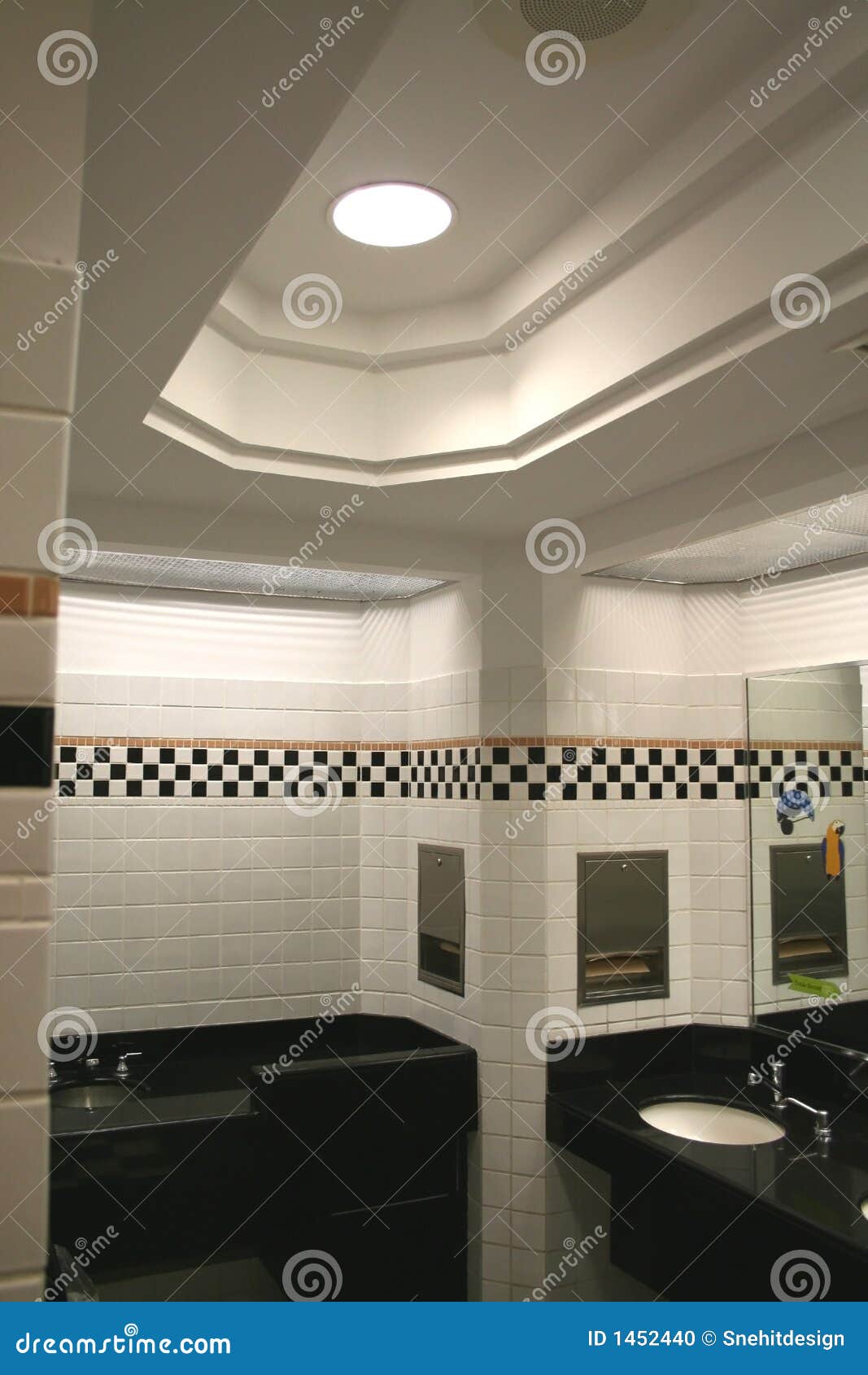 Modern washroom stock photo. Image of mirrors, woman, rest - 1452440