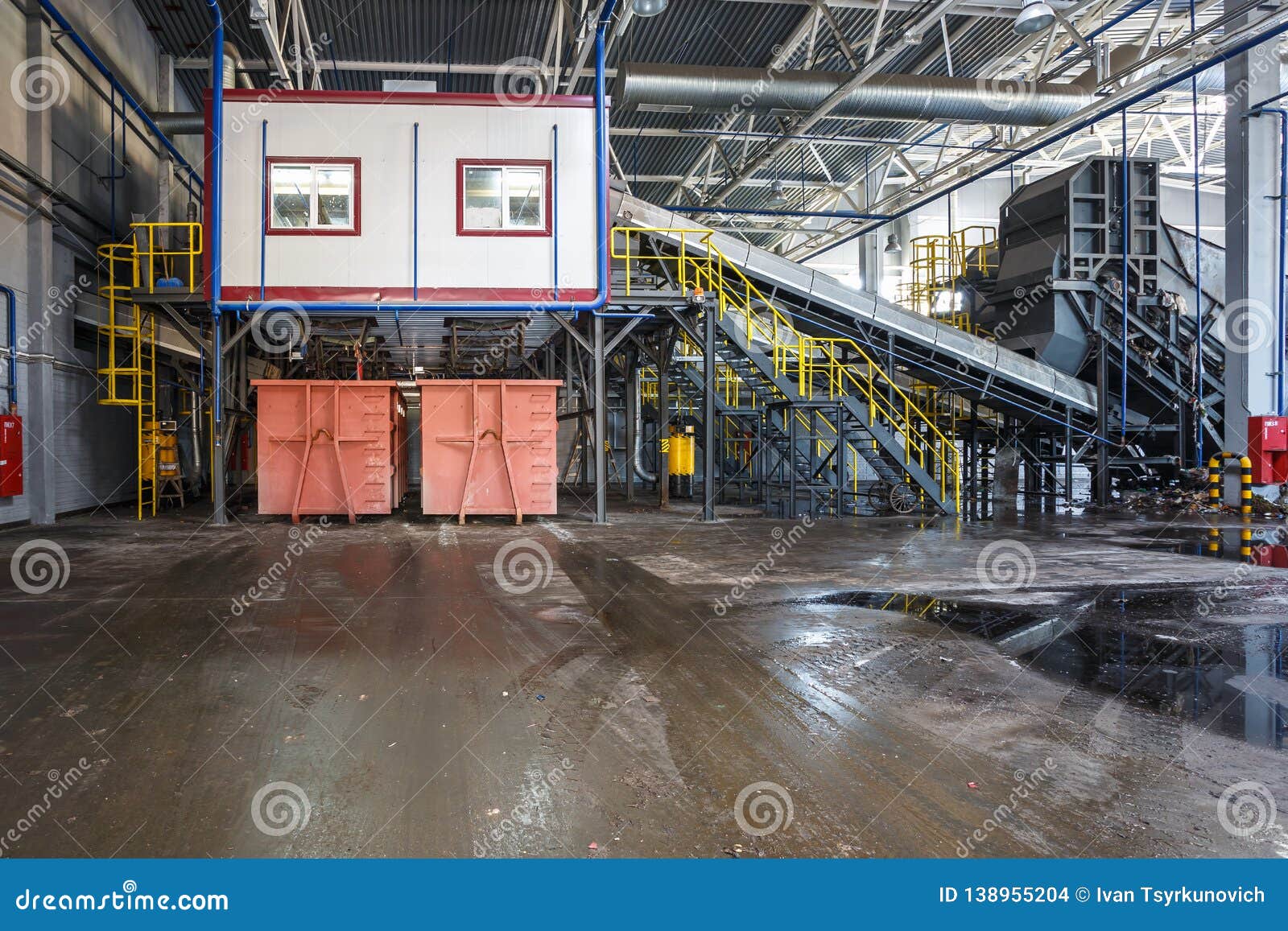 Modern Waste Recycling Processing Plant. Separate Garbage Collection ...