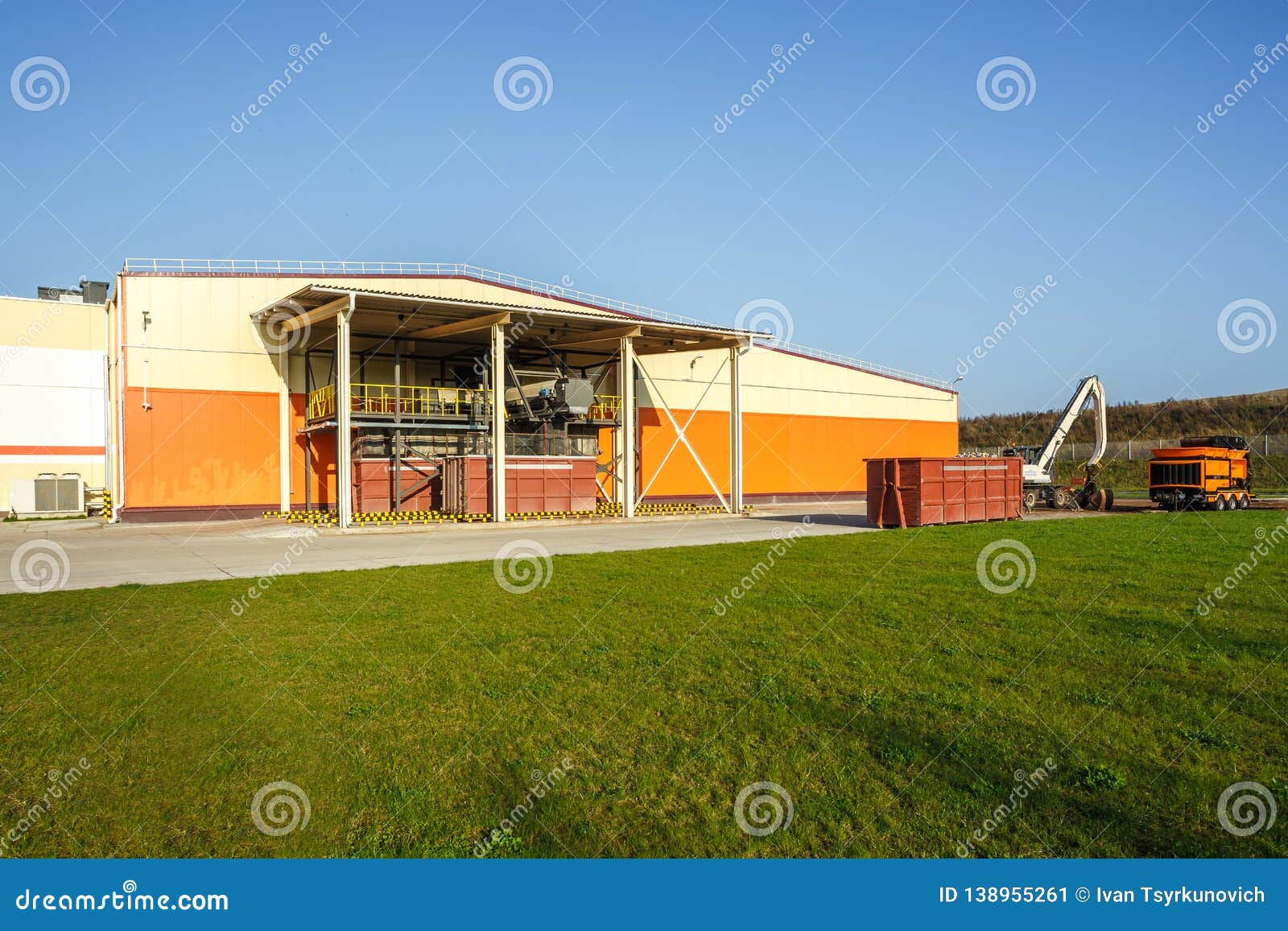 Modern Waste Recycling Processing Plant. Separate Garbage Collection ...