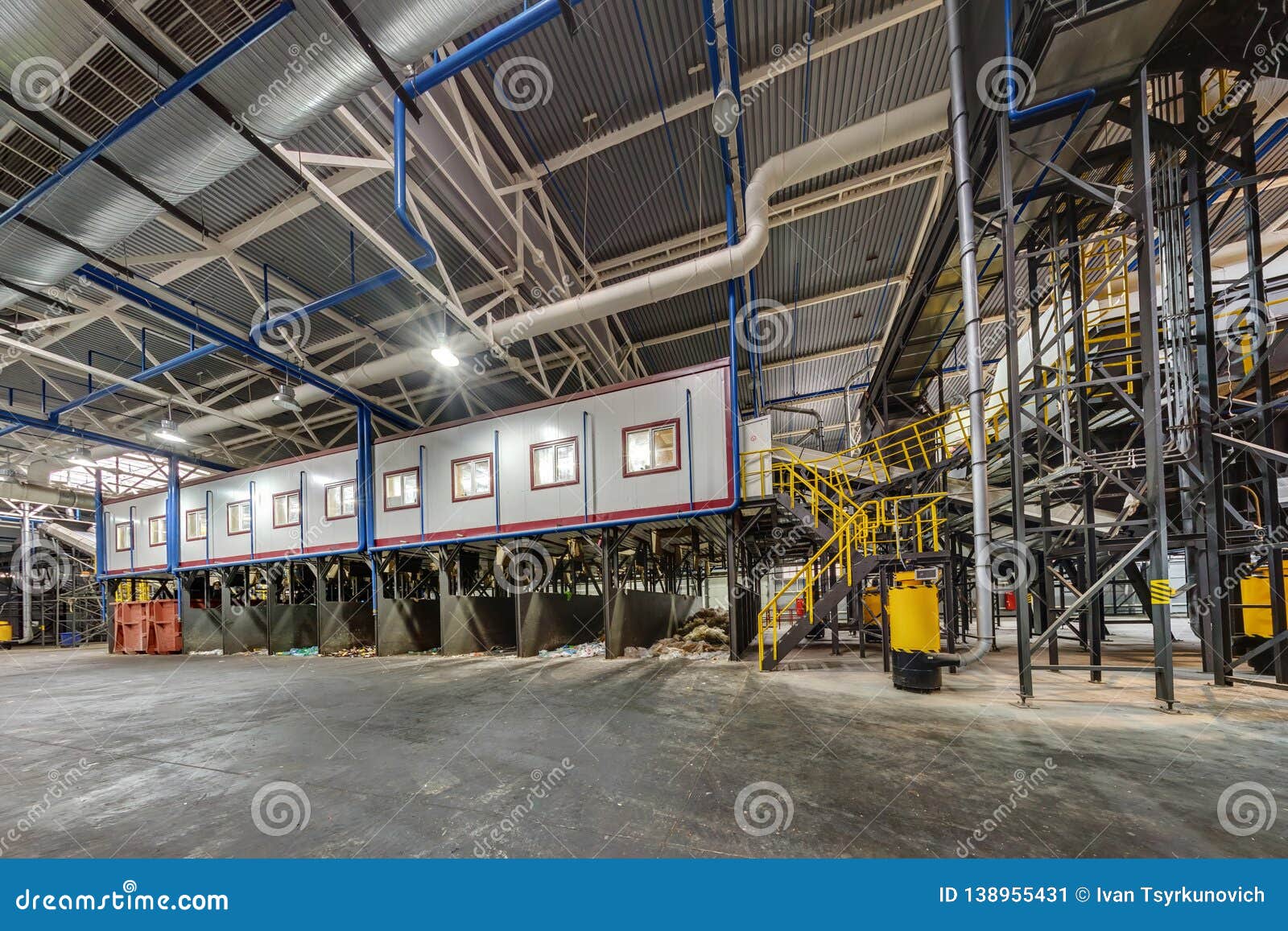 Modern Waste Recycling Processing Plant. Separate Garbage Collection ...