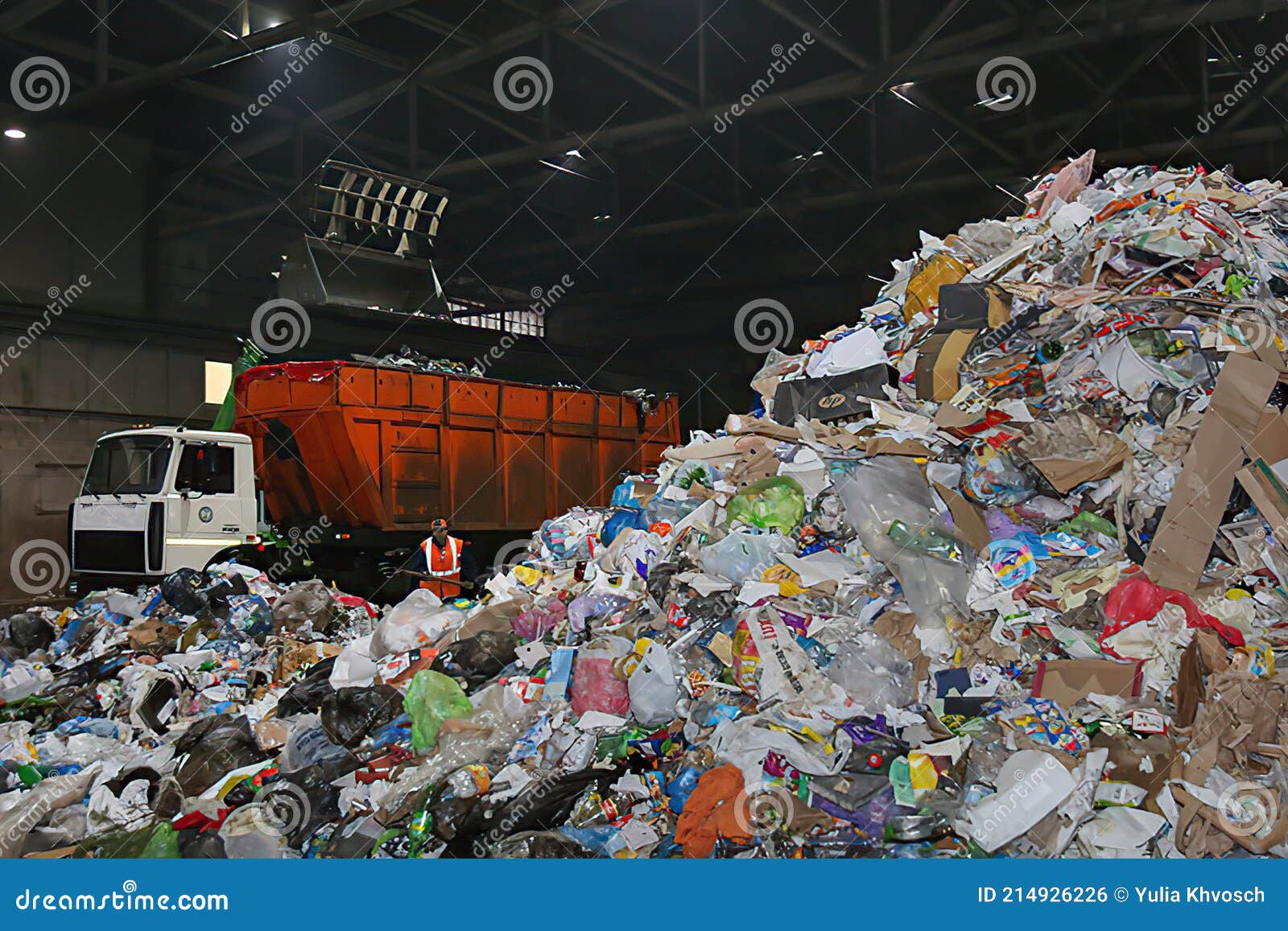 Modern Waste Recycling Processing Plant. Separate and Sorting Garbage ...