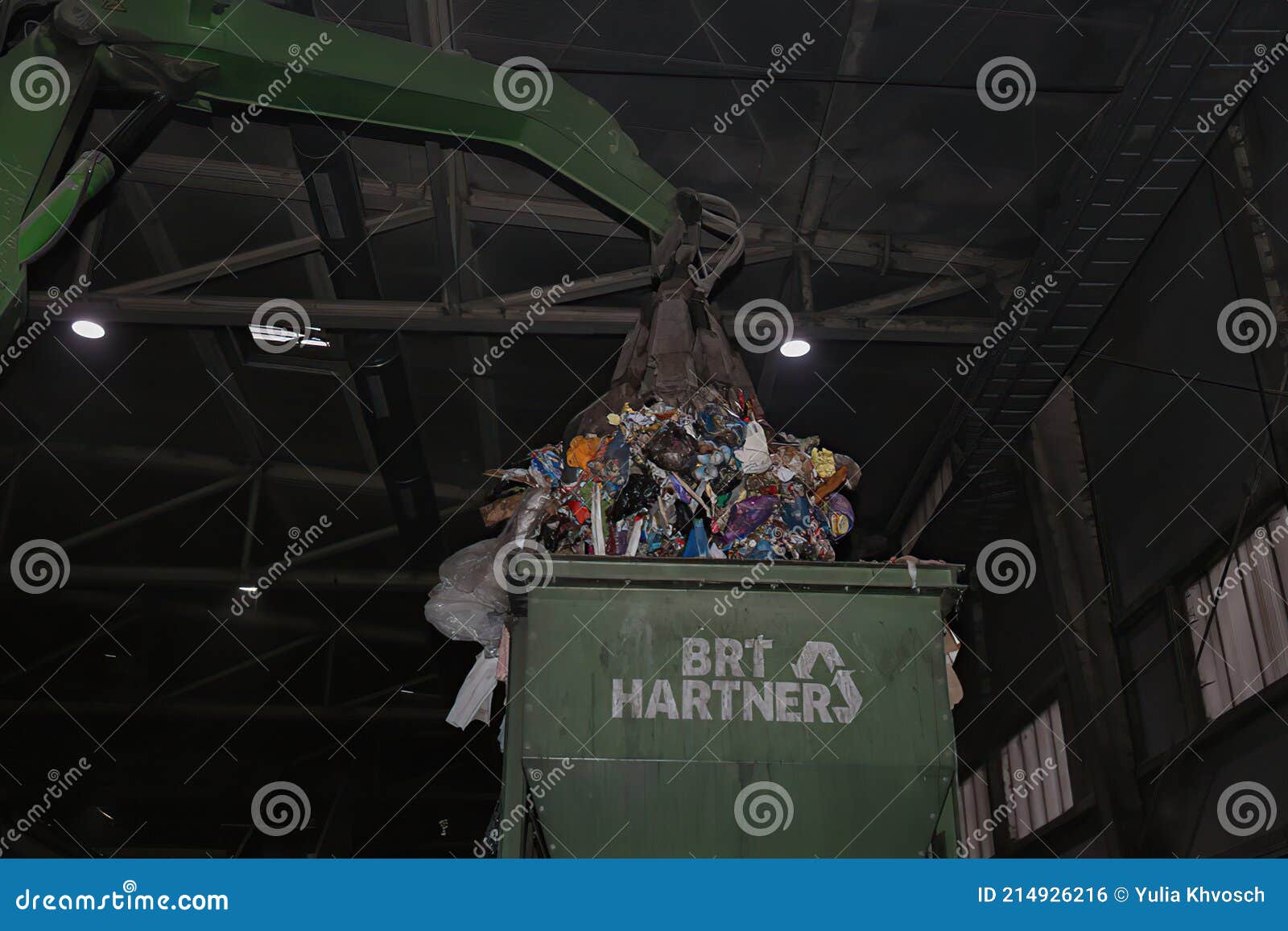 Modern Waste Recycling Processing Plant. Separate and Sorting Garbage ...