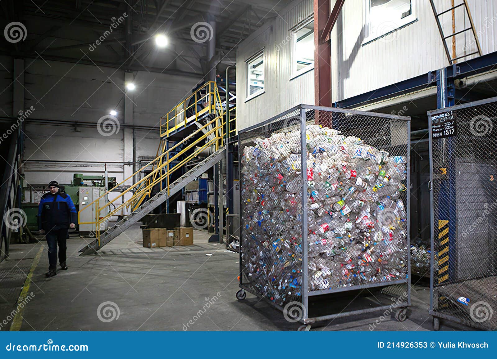Modern Waste Recycling Processing Plant. Separate and Sorting Garbage ...