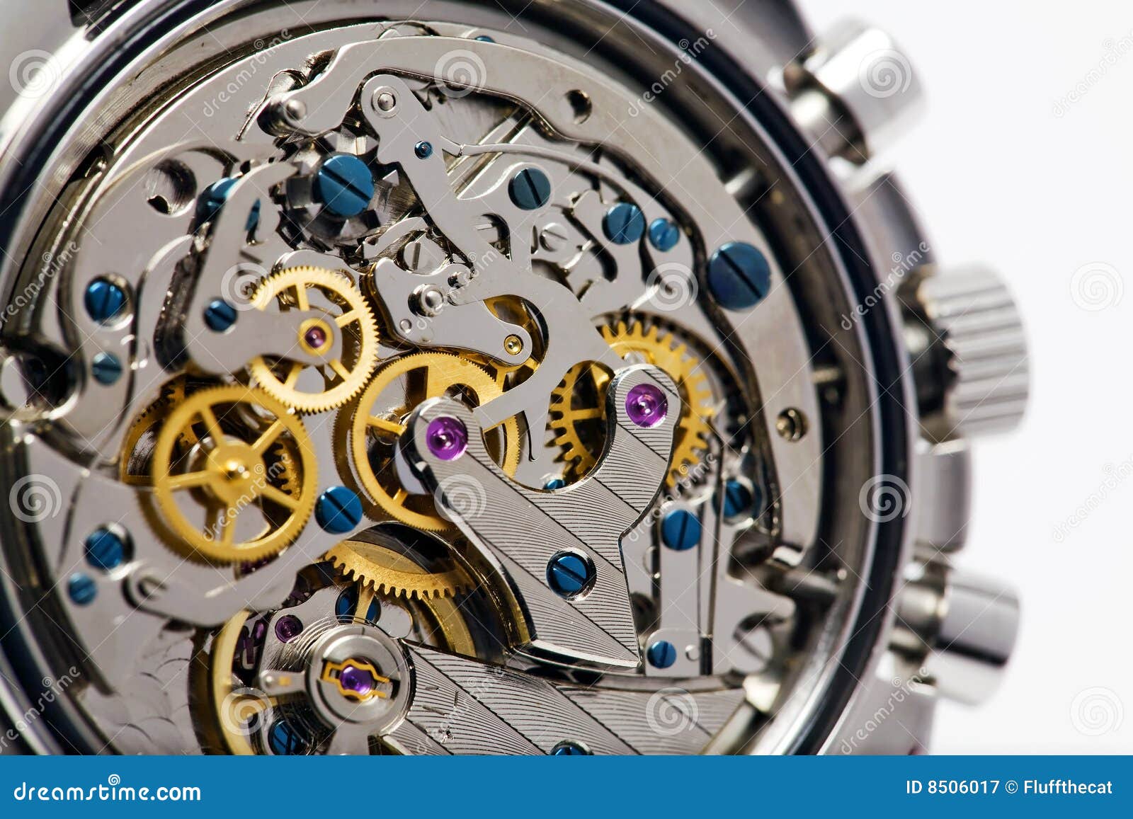 Modern Watch Movement stock image. Image of jewels, dial - 8506017