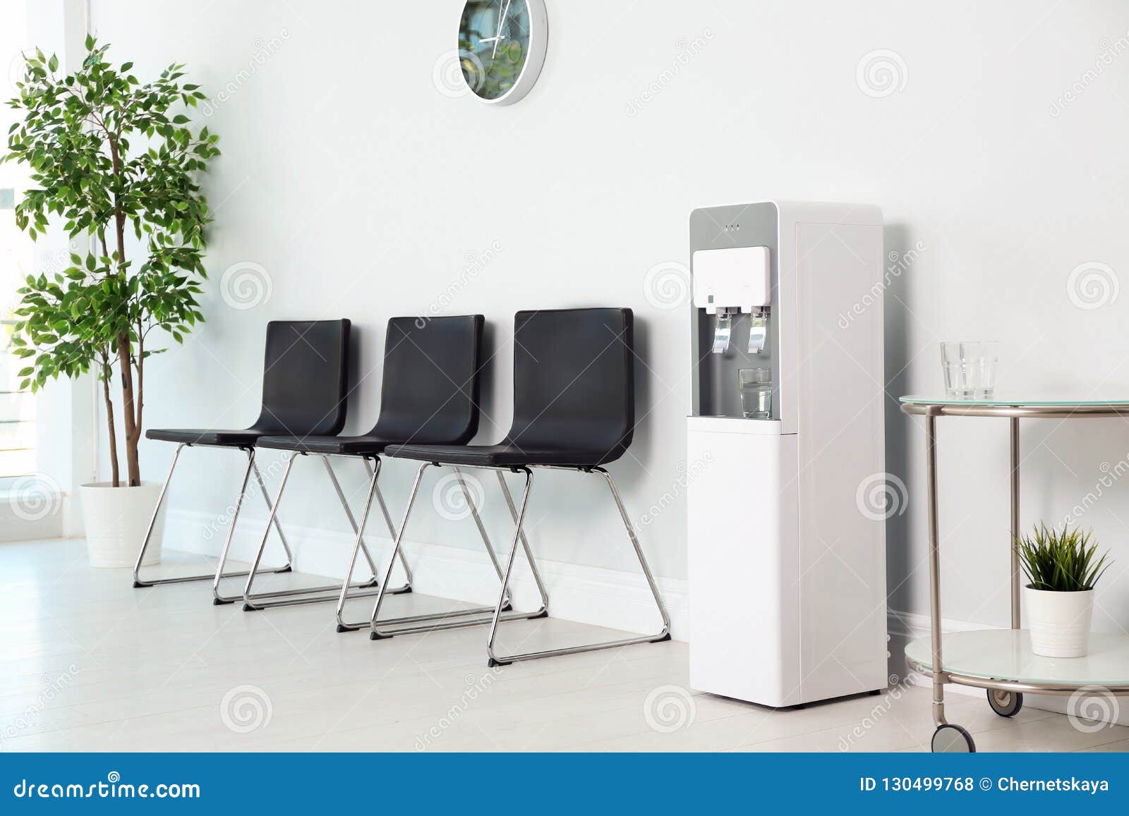 Modern Water Cooler in Stylish Interior Stock Photo - Image of break ...