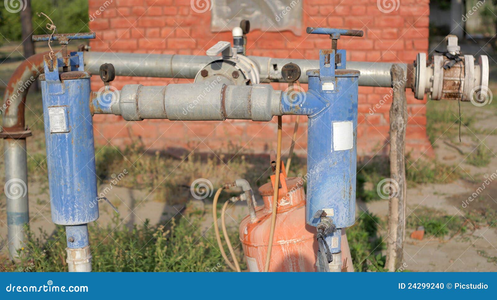 Modern water drip system stock photo. Image of pipes - 24299240