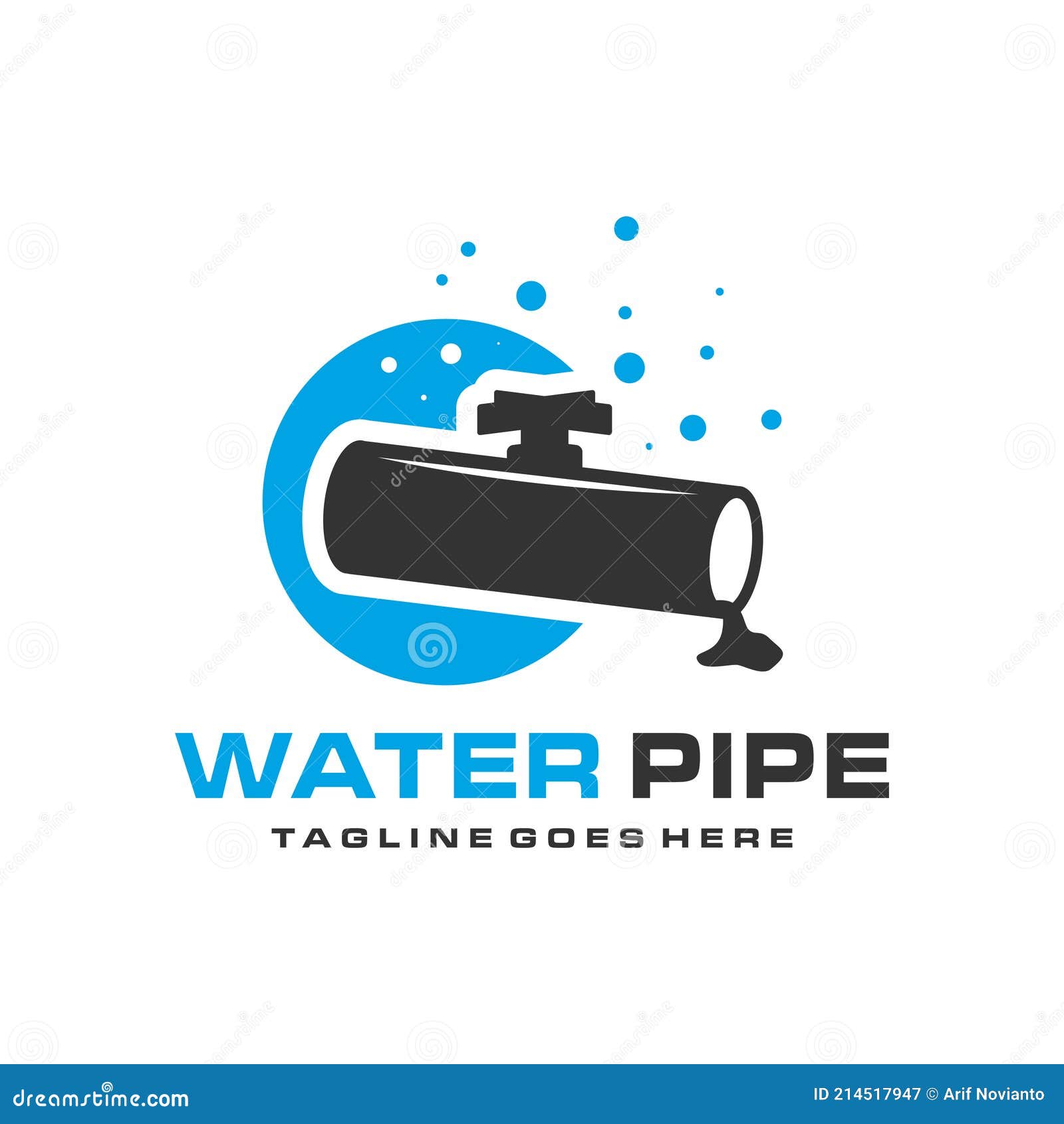Modern water pipe logo stock vector. Illustration of plumb - 214517947