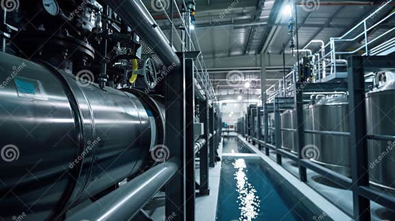 Modern Water Purification Plant with High-tech Equipment in Operation ... Modern Water Purification Plant with High-tech Equipment in Operation ...