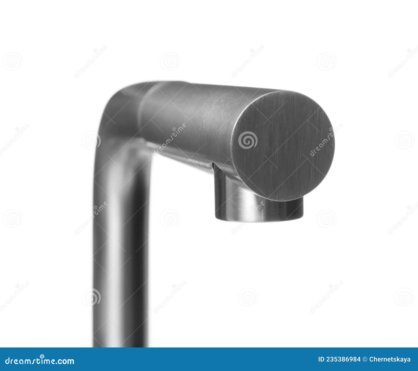 Modern Water Tap Isolated on White, Closeup Stock Photo - Image of ...