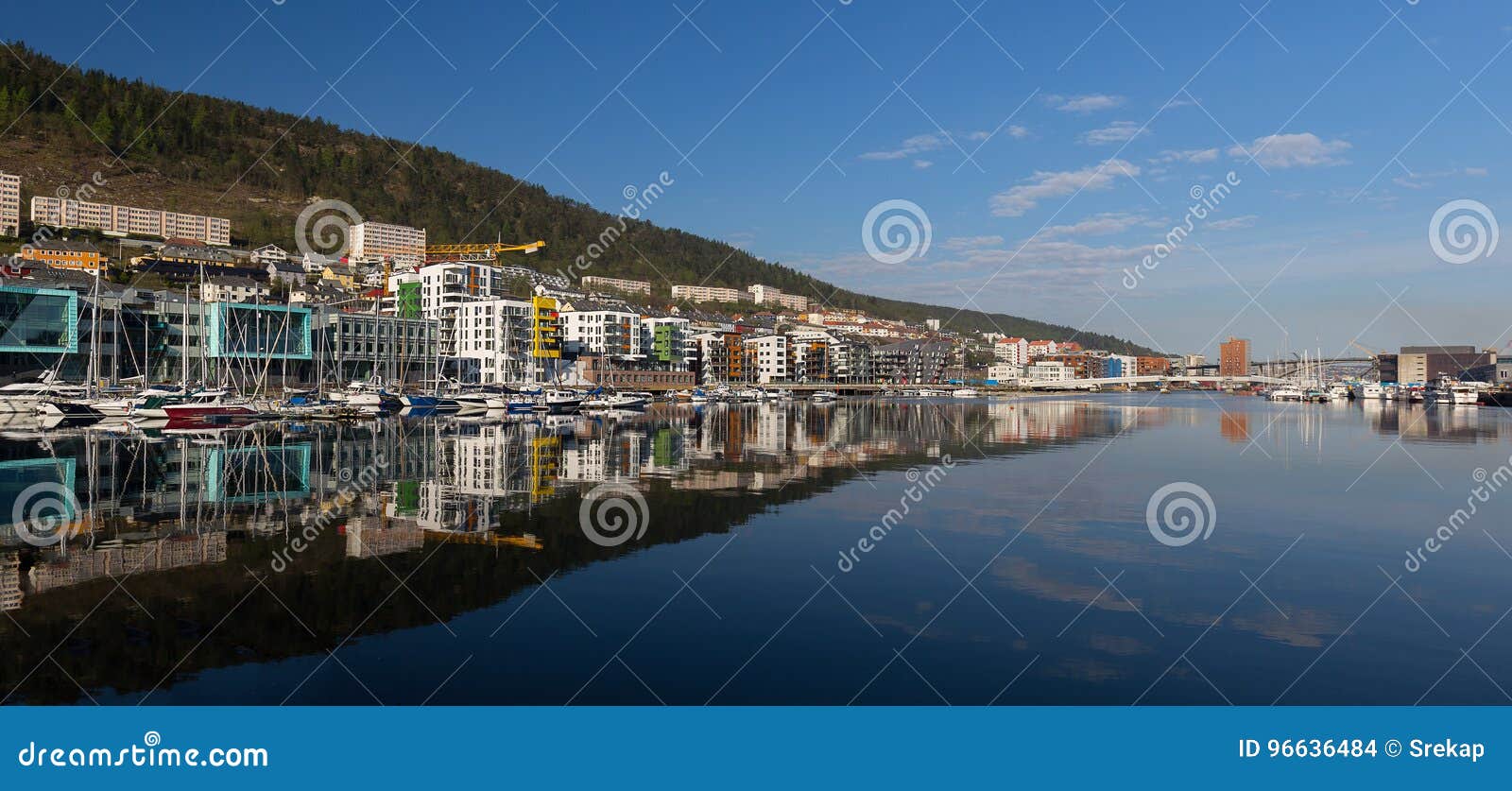 Modern Waterfront Development in Bergen Stock Photo - Image of ...