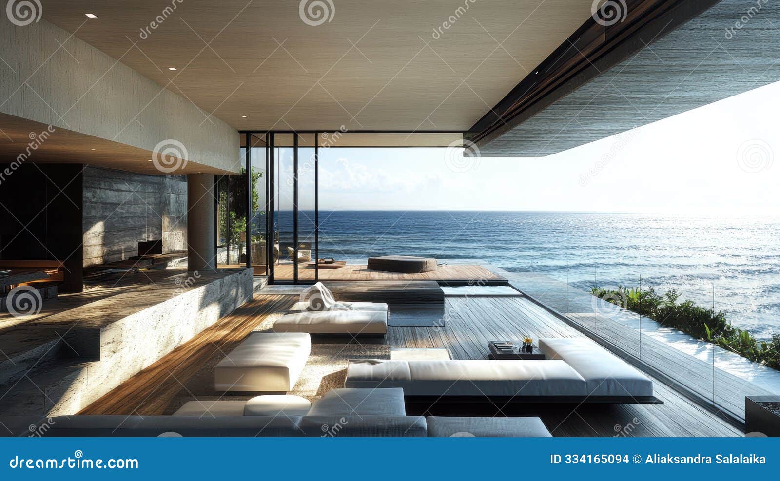 This Modern Waterfront Home Features Panoramic Ocean Views through ...