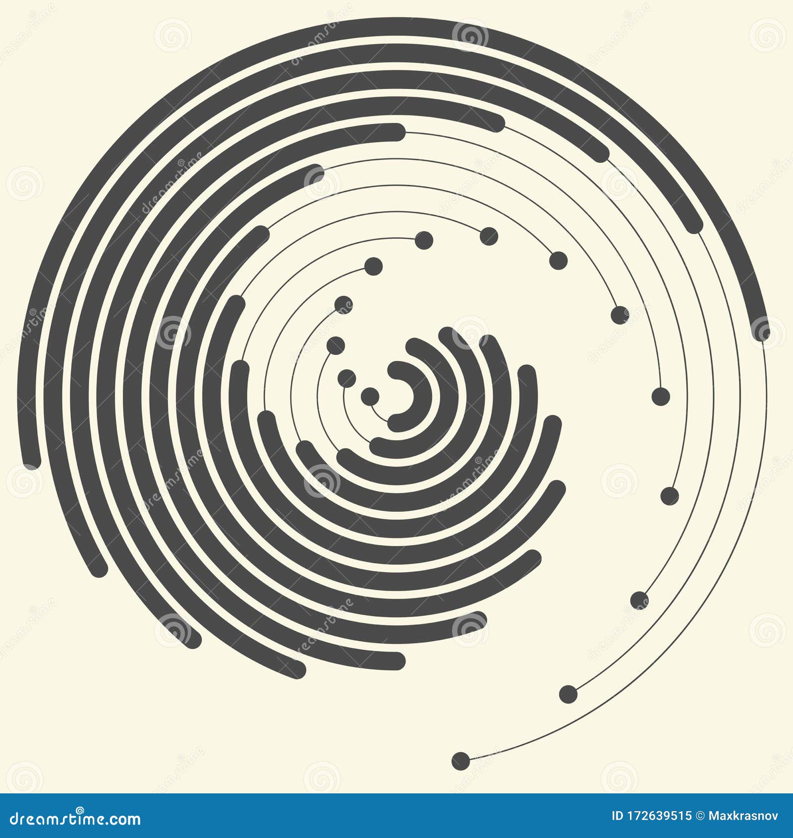 Modern Wave Background. Halftone Circular Icon Stock Vector ...