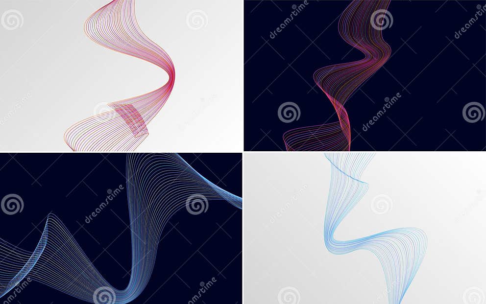 Modern Wave Curve Abstract Vector Background for a Lively Presentation ...
