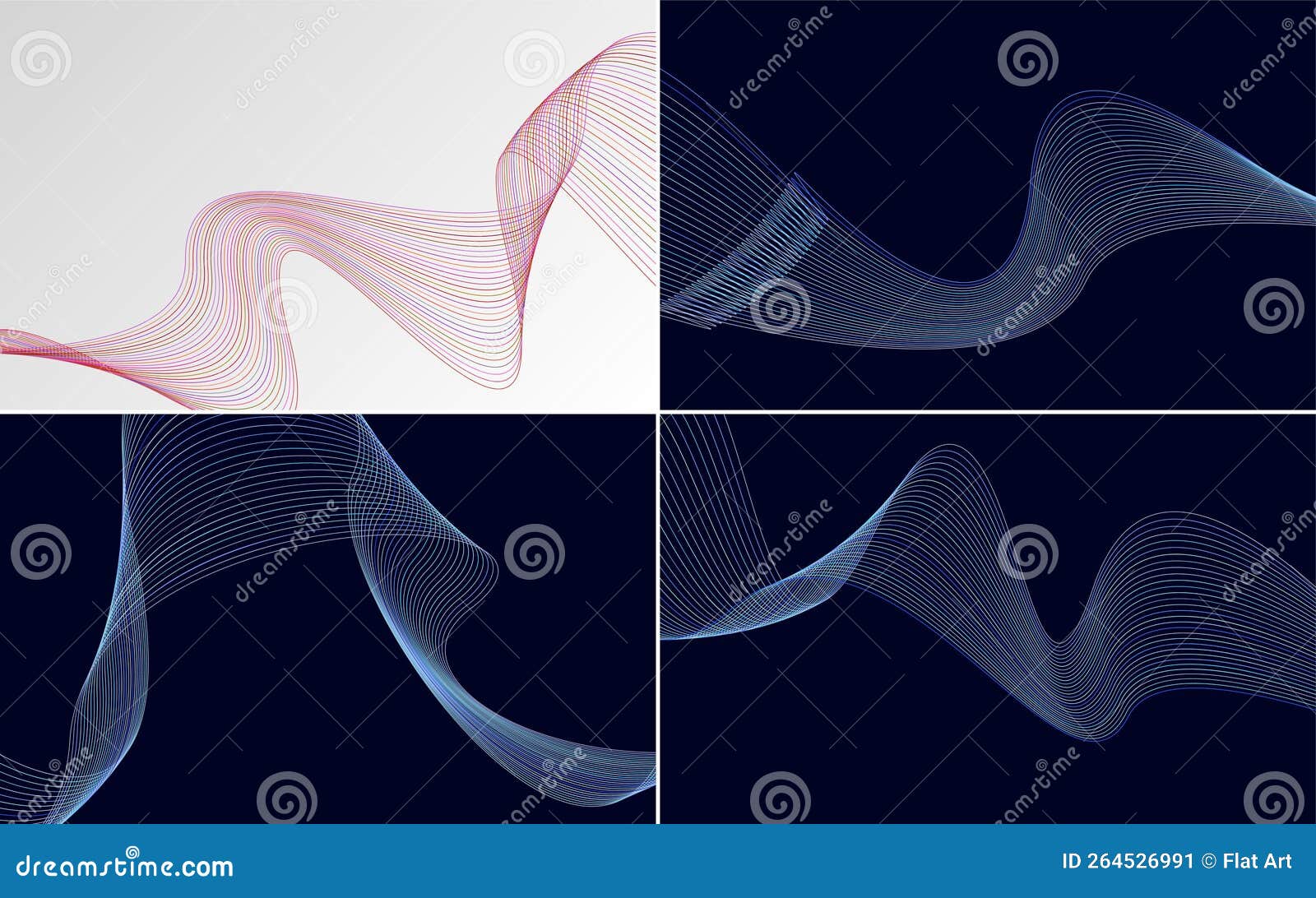 Modern Wave Curve Abstract Vector Background Pack for a Chic and ...