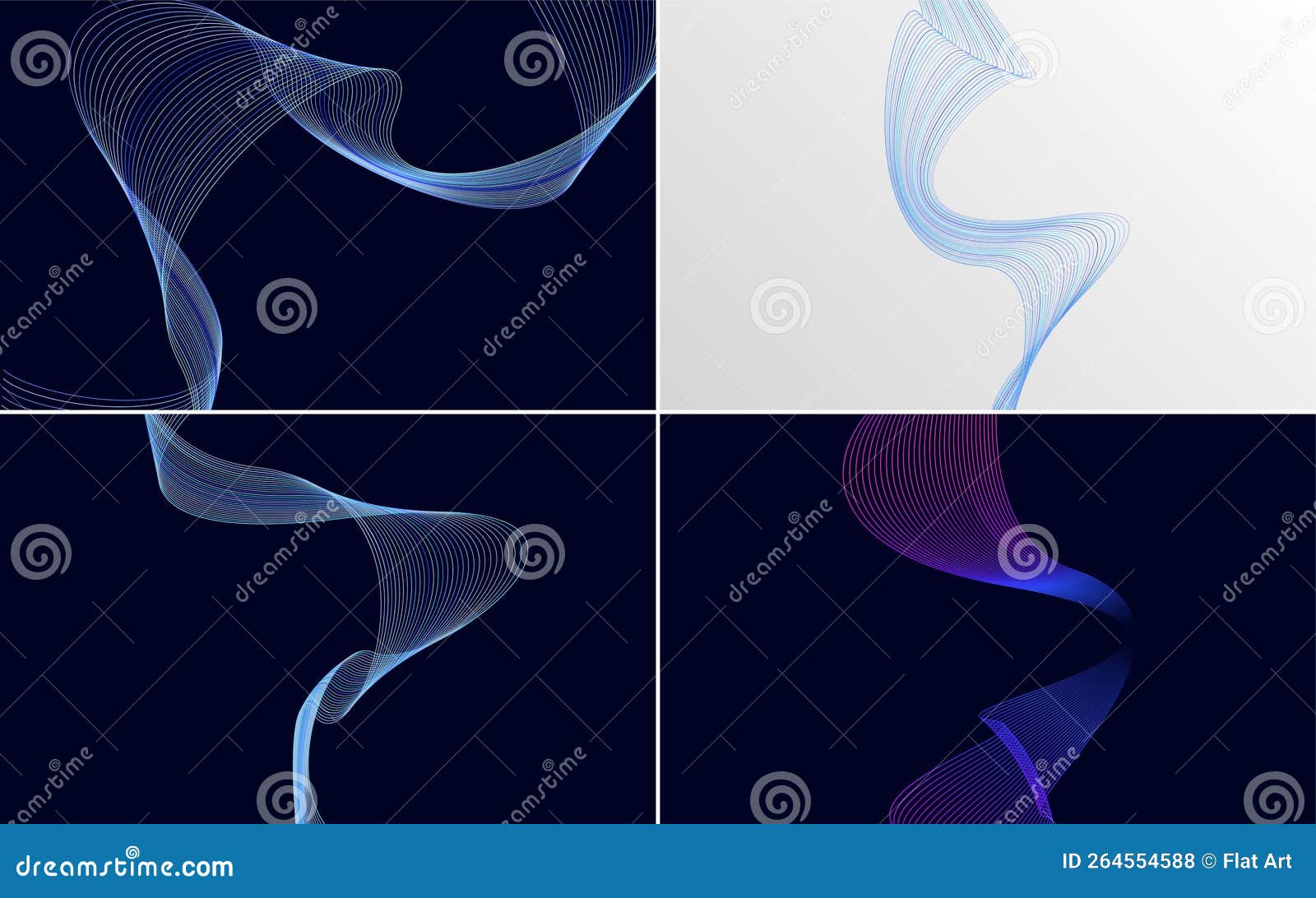 Modern Wave Curve Abstract Vector Background Pack for a Chic and ...