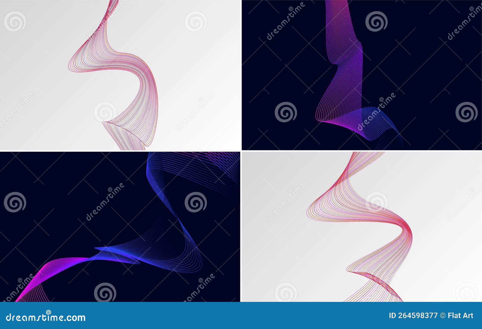 Modern Wave Curve Abstract Vector Background Pack for a Chic and ...
