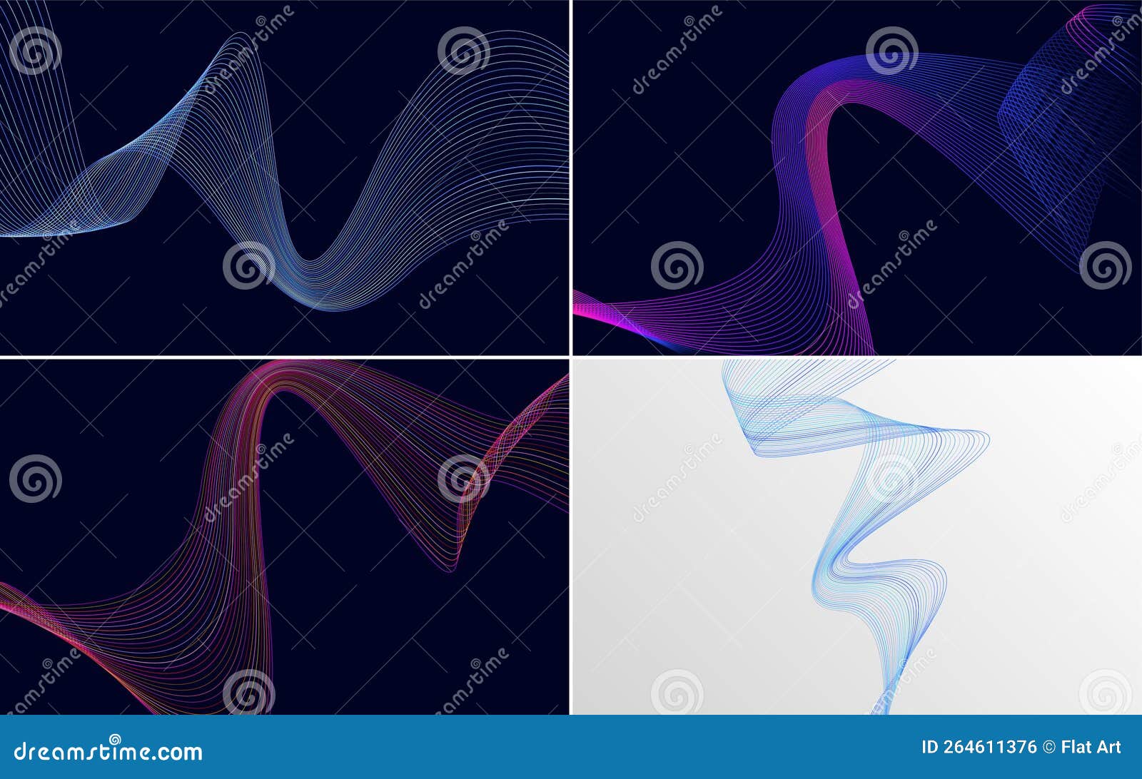 Modern Wave Curve Abstract Vector Backgrounds for a Unique and Modern ...