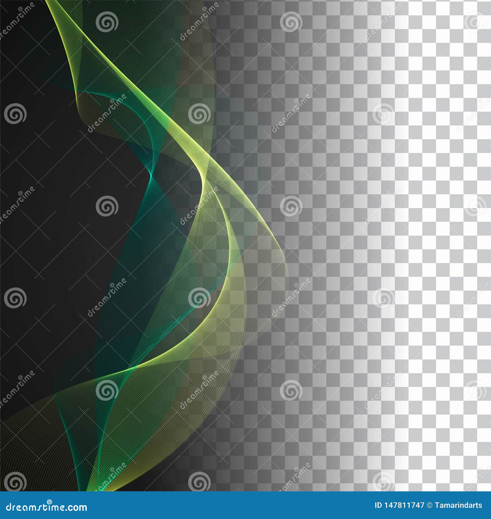 Modern Wave Design Transparent Background Stock Vector - Illustration ...