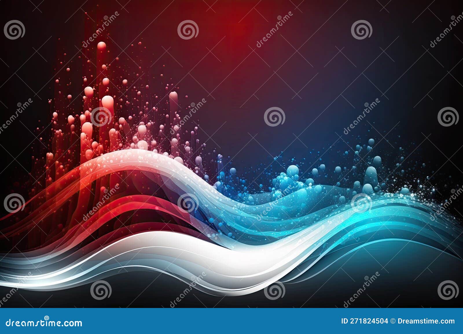 Modern Wave Graphic with a Crimson To Blue Color Gradient and Flowing ...