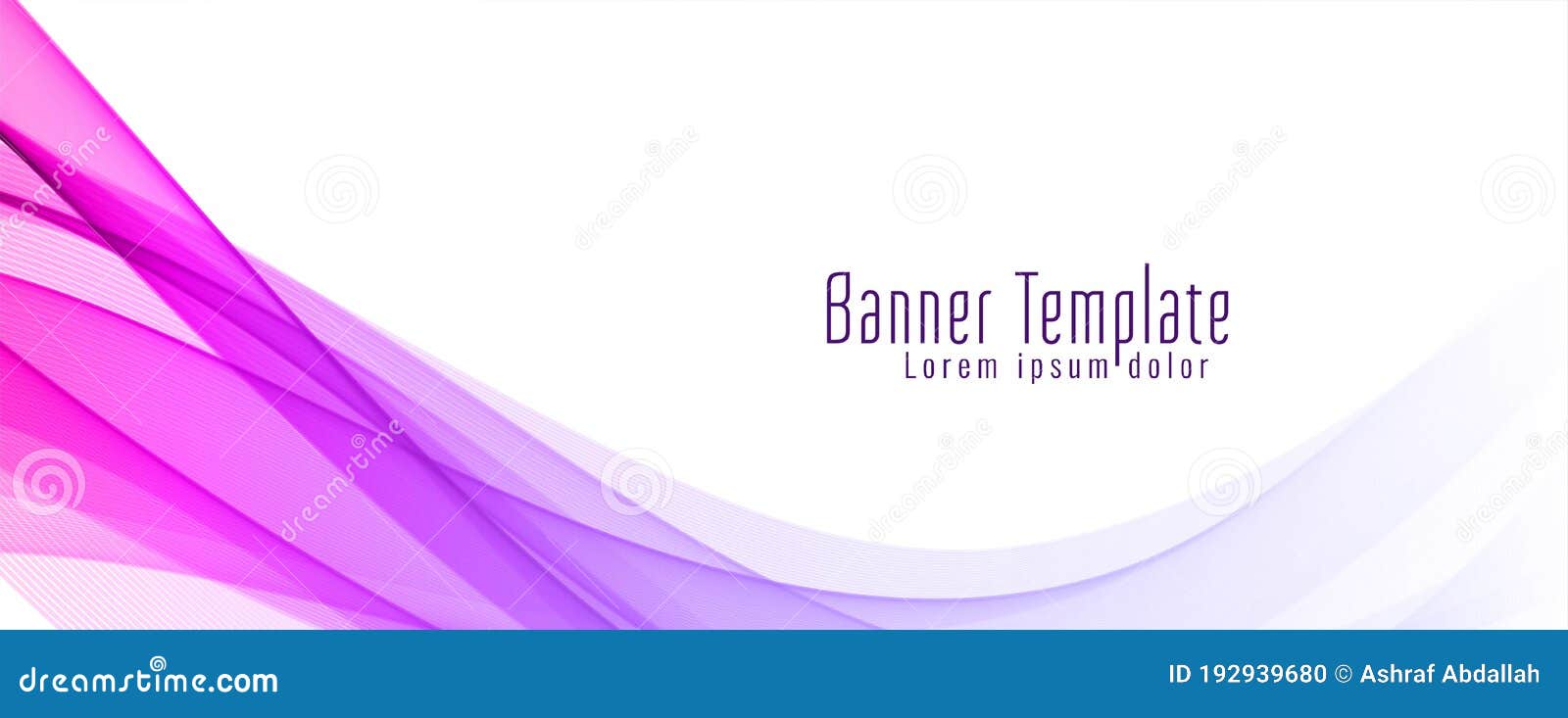 Modern Wavy Banner Design Template Stock Vector - Illustration of ...