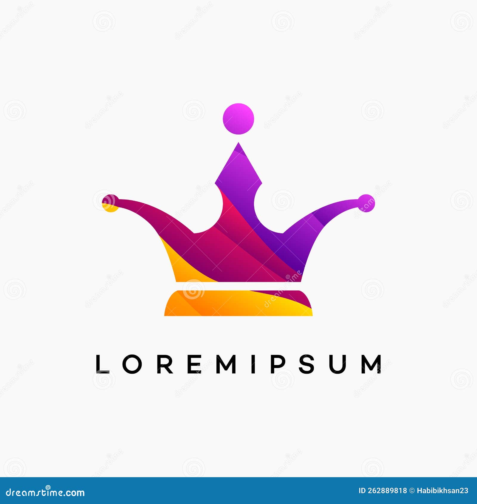 Modern Wavy Crown Logo Template Stock Vector - Illustration of agency ...