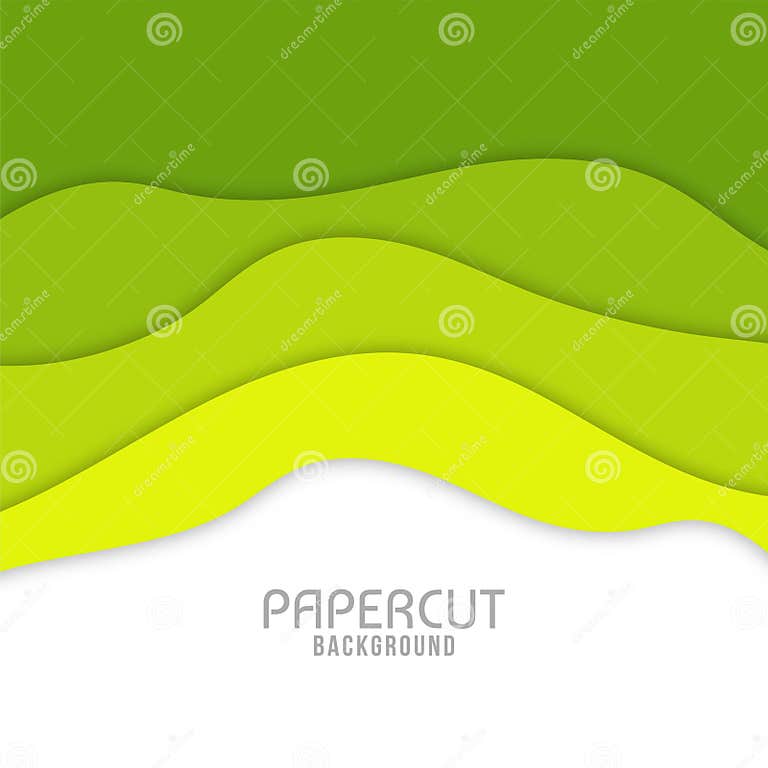 Modern Wavy Paper Cut Background Design Stock Vector - Illustration of ...