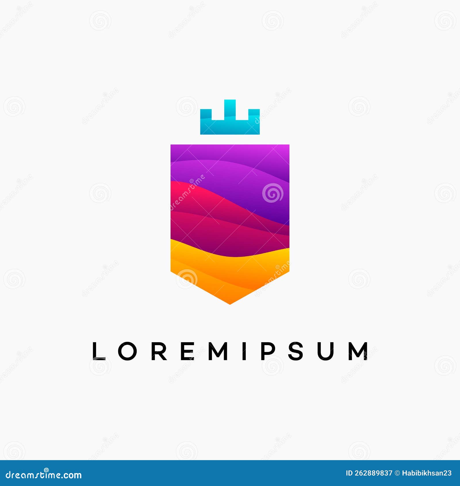 Modern Wavy Shield Secure Logo Designs, Security Logo Template Stock ...