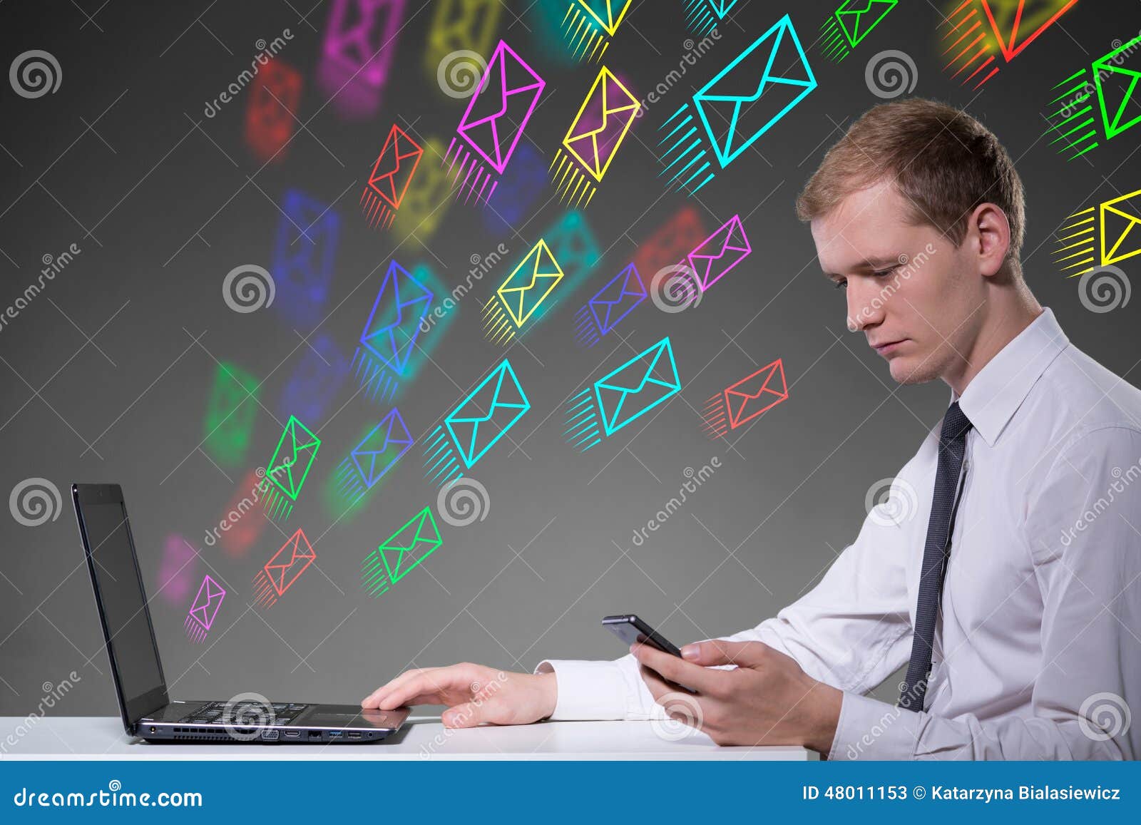 Modern Way of Communication Stock Image - Image of network, envelope ...
