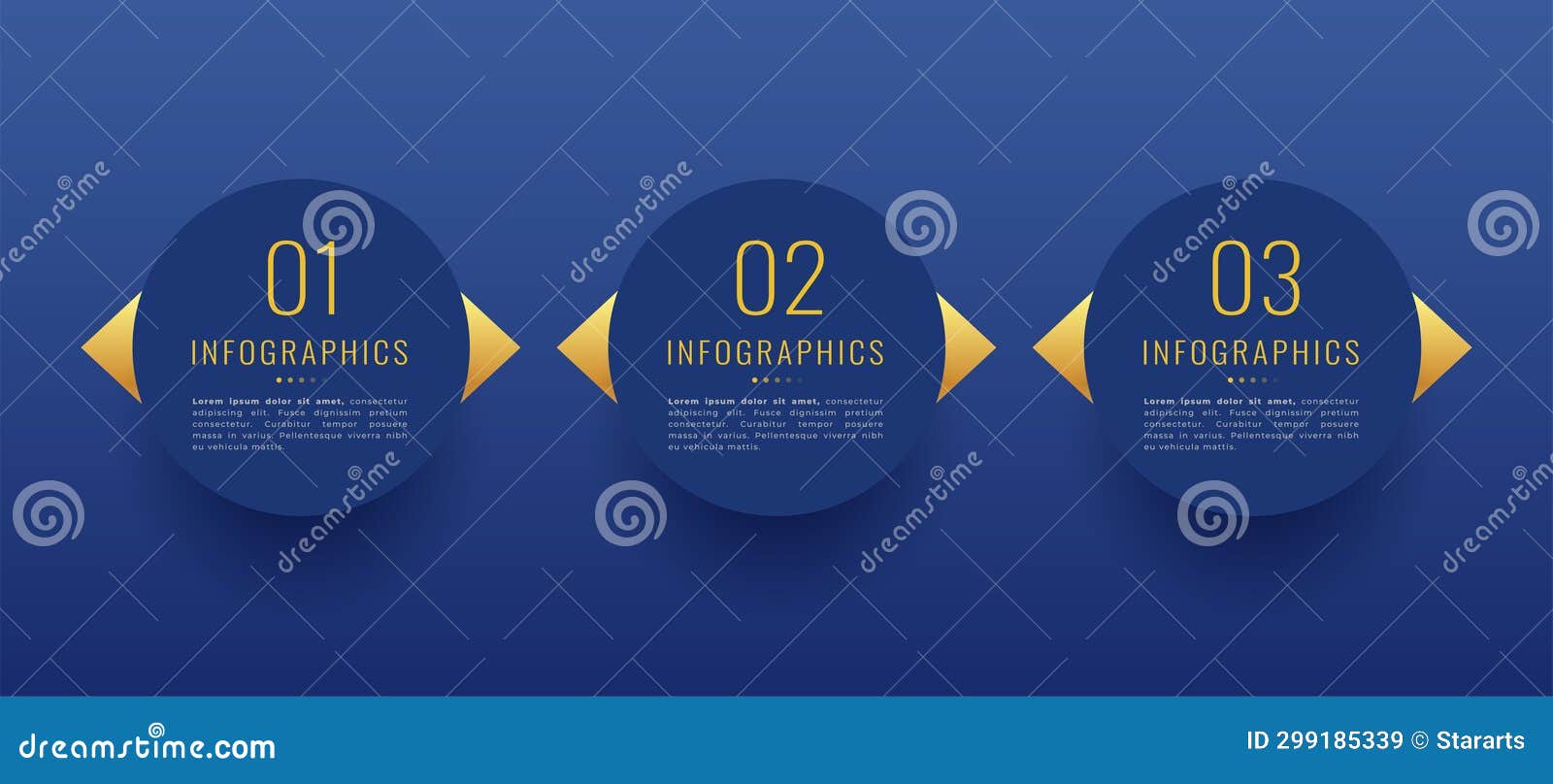 Modern Way To Convey Information with 3 Step Process Infographic Banner ...
