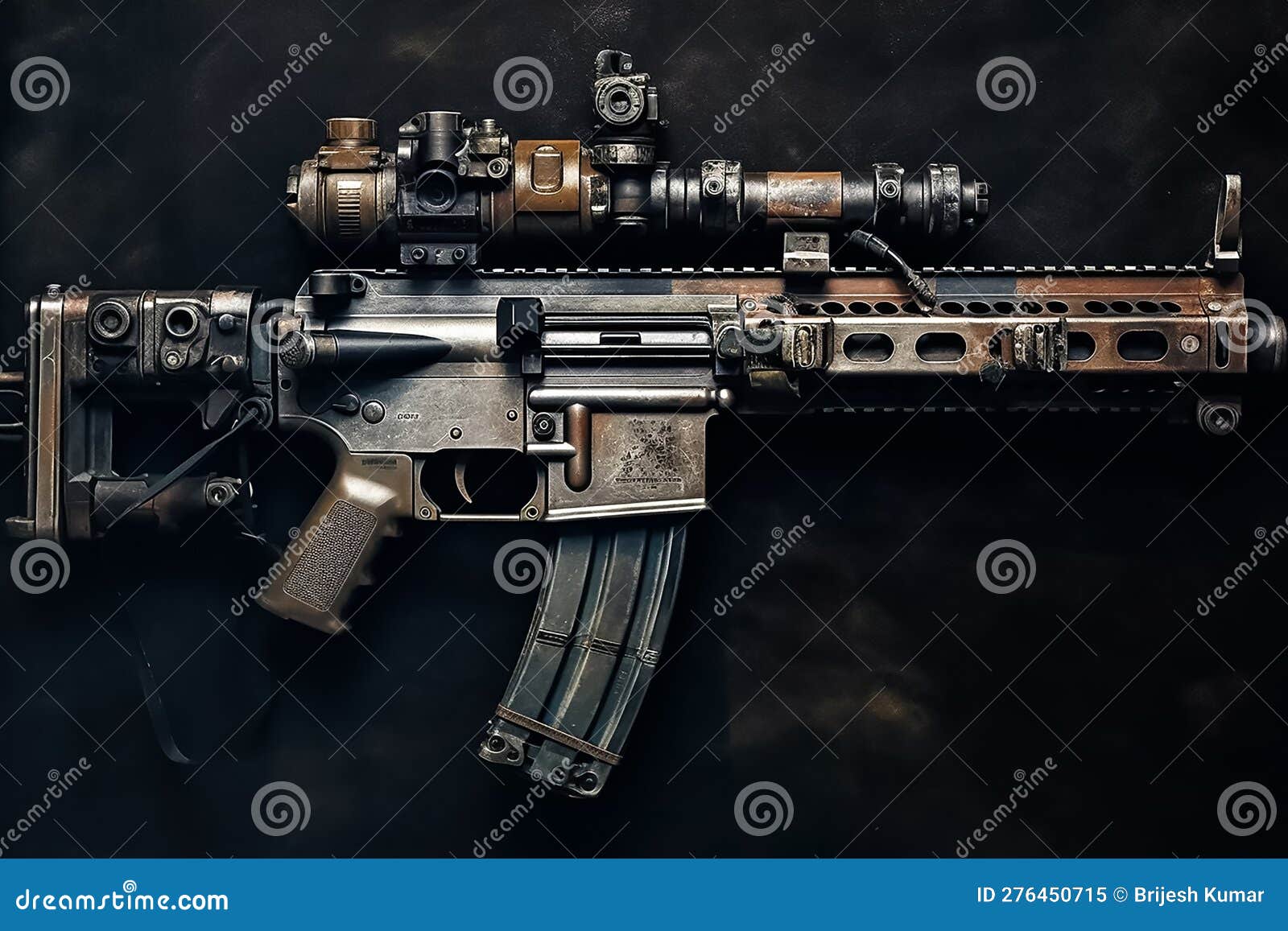 Modern Weapons for Military and War Enforcement. Stock Illustration ...