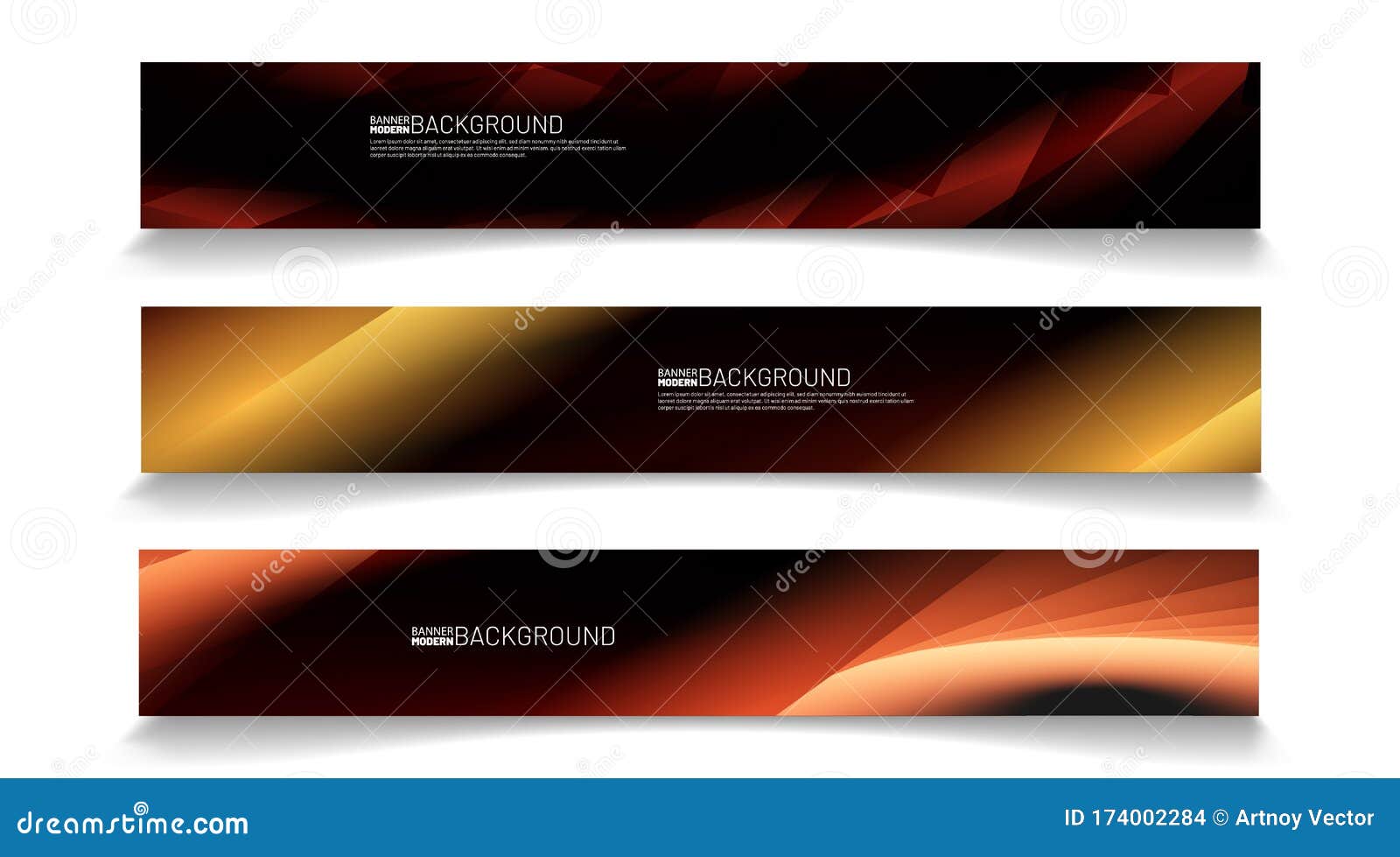 Modern Web Banner Background. Abstract Vector Template Design Stock ...