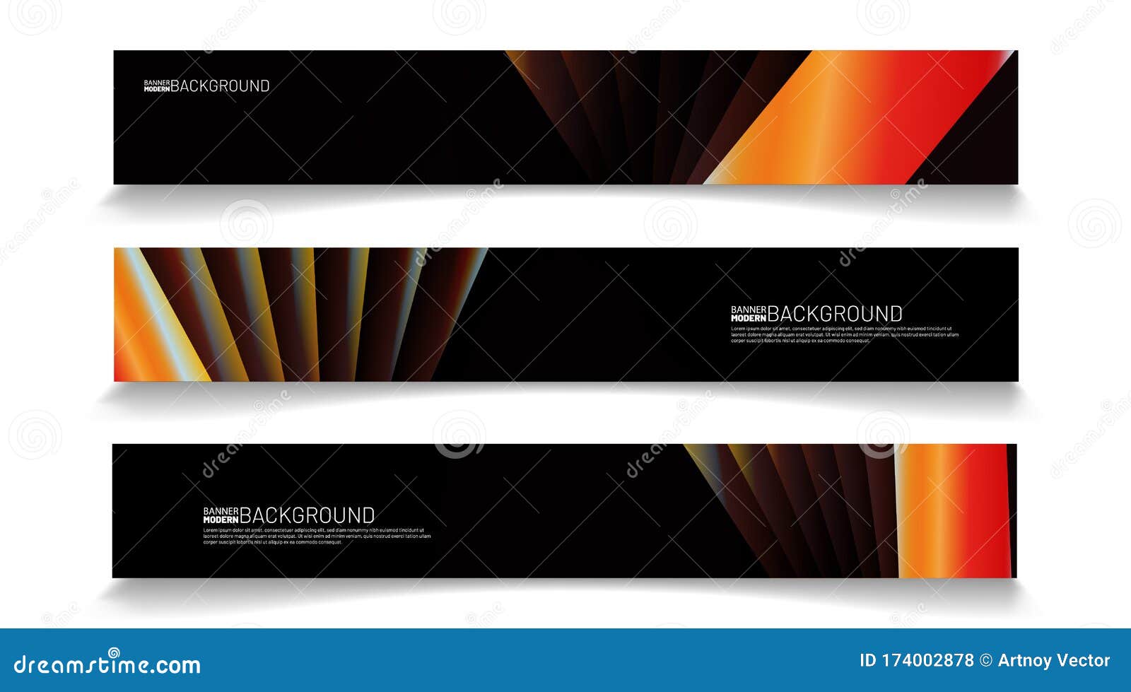 Modern Web Banner Background. Abstract Vector Template Design Stock ...