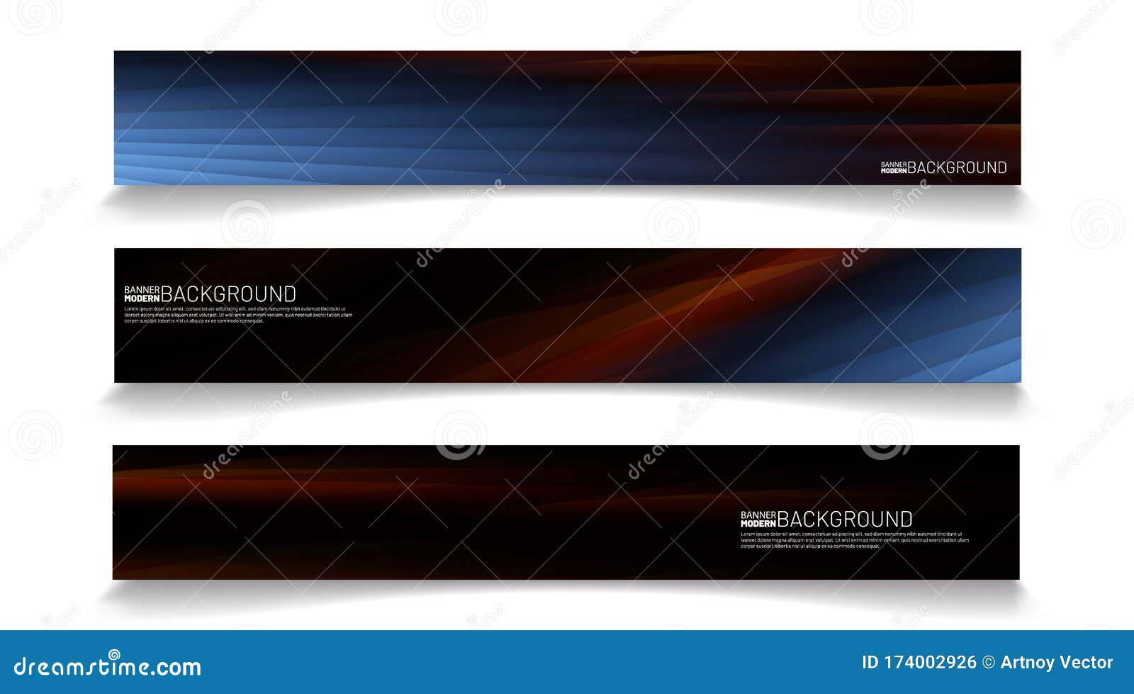 Modern Web Banner Background. Abstract Vector Template Design Stock ...