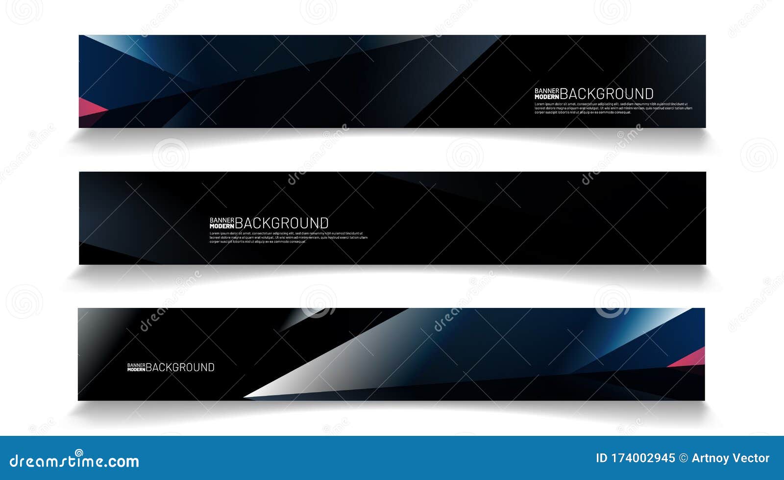 Modern Web Banner Background. Abstract Vector Template Design Stock ...