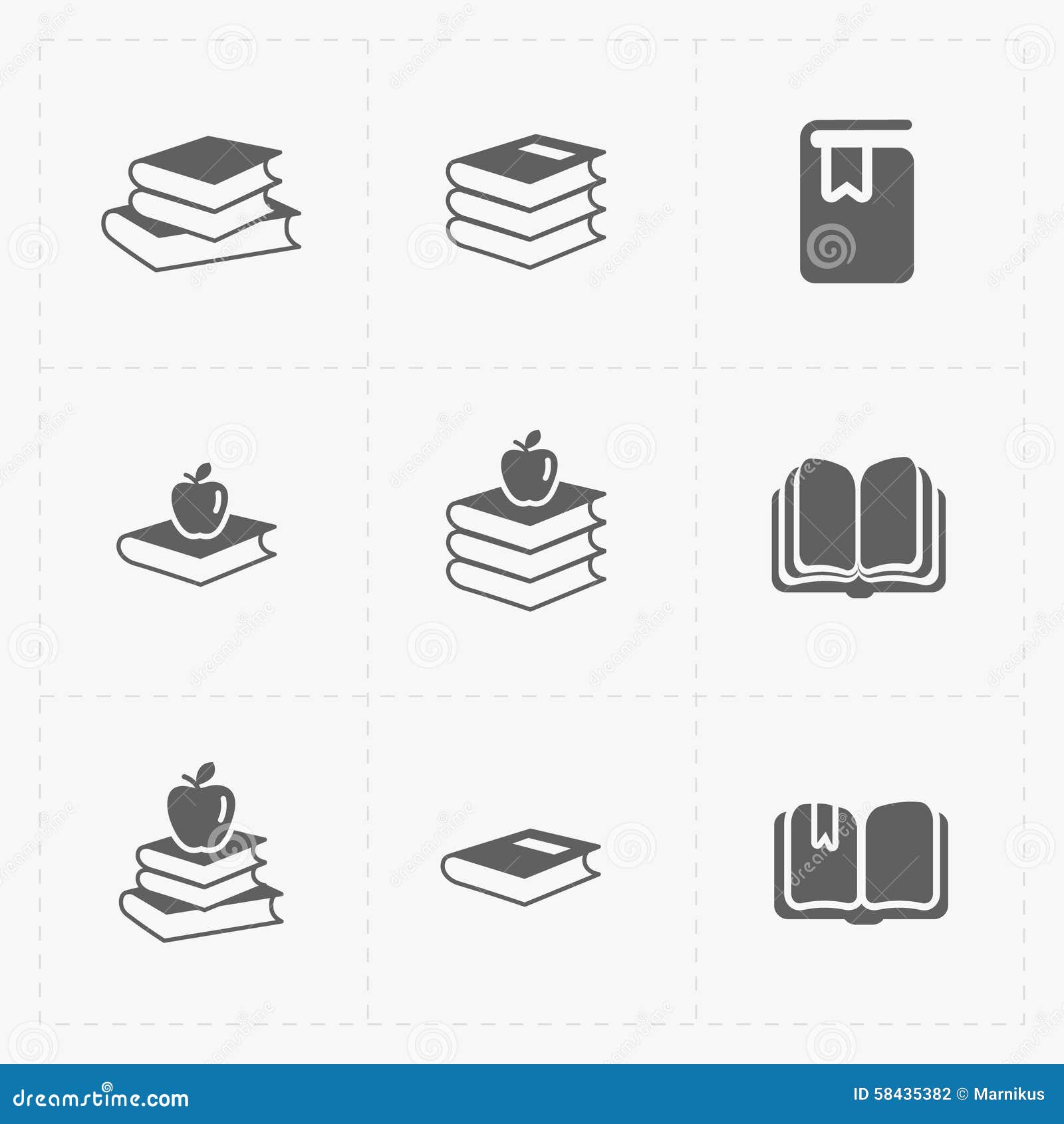 Modern Web Books Set on White Stock Vector - Illustration of bible ...