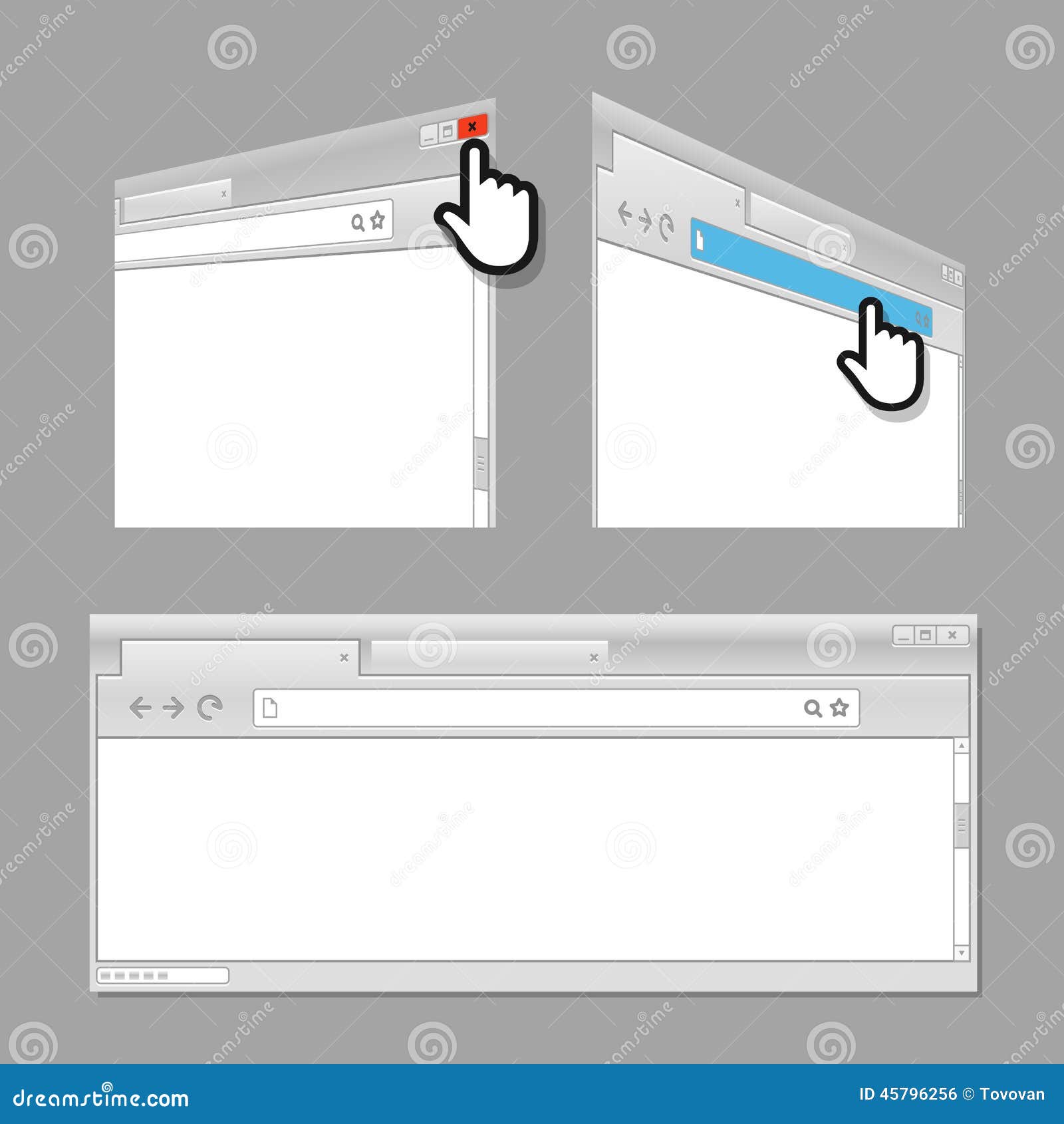Modern Web Browser Template Stock Vector - Illustration of network ...