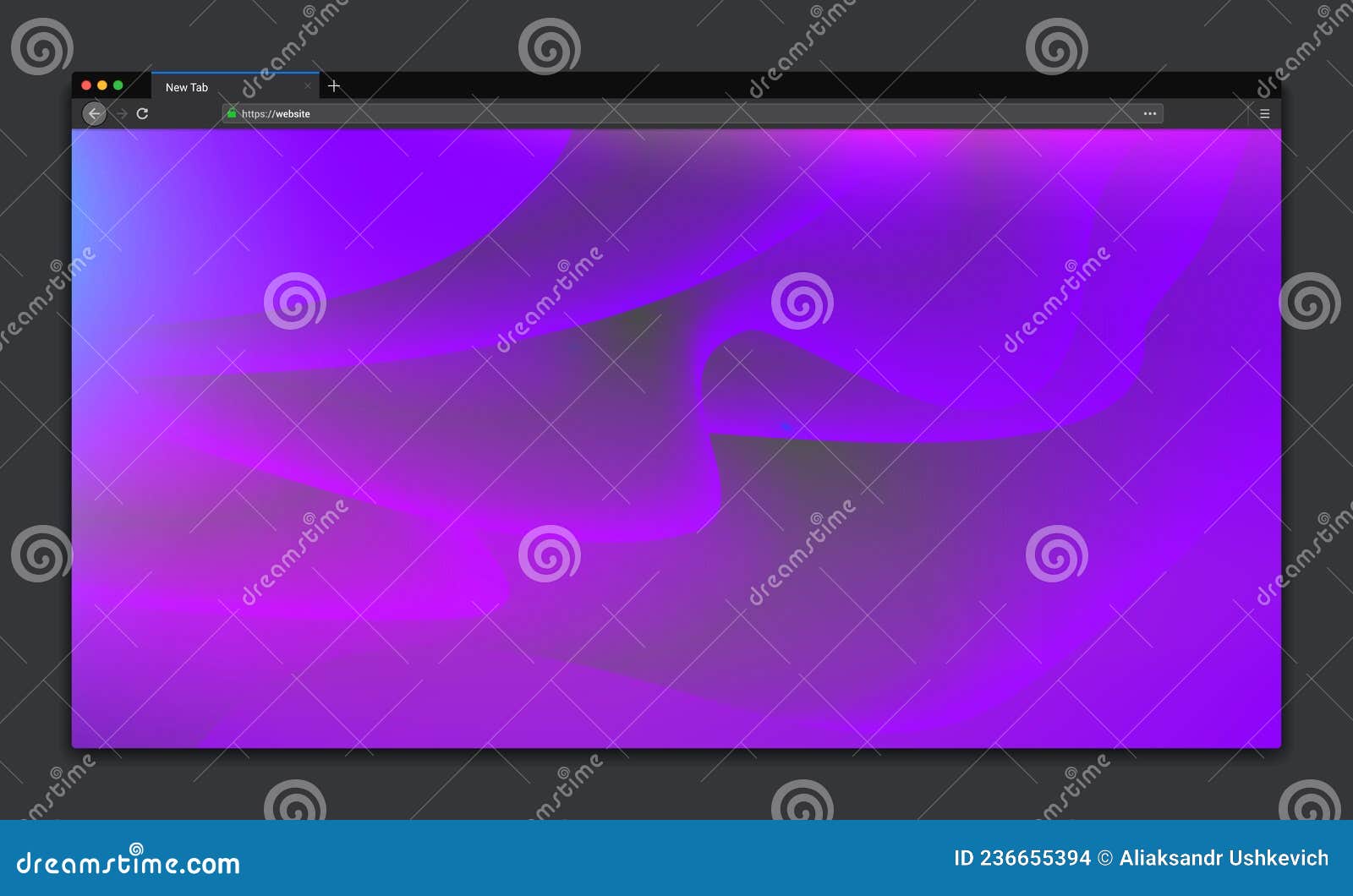 Modern Web Browser Window Interface Design. Web Window Isolated Screen ...