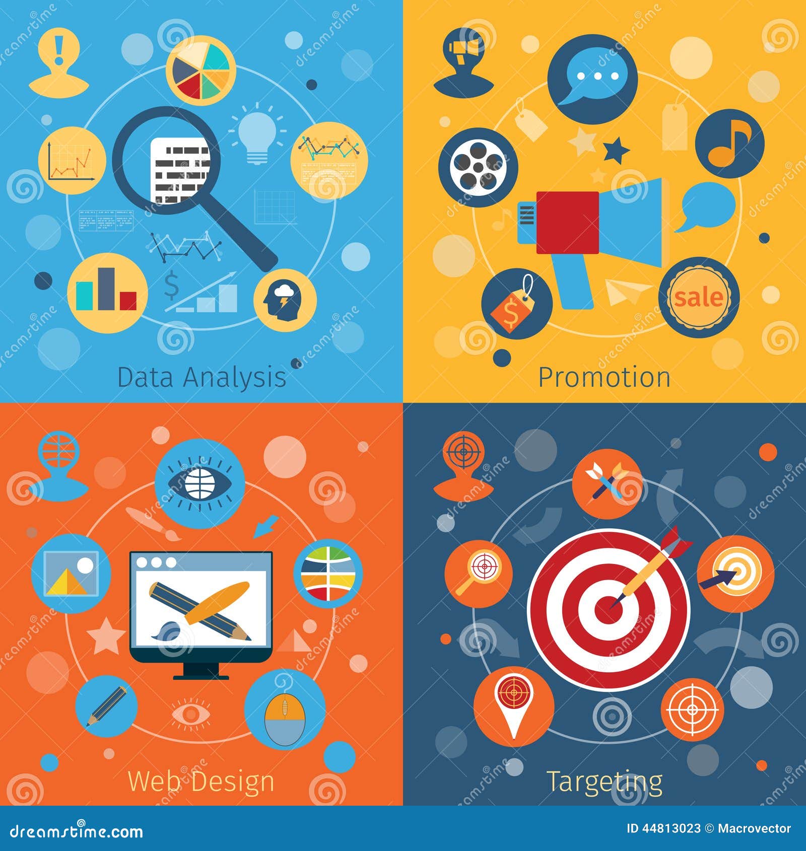 Modern web concepts set stock vector. Illustration of icons - 44813023