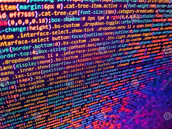 Modern Web Development Background Computer Language Script Code Screen