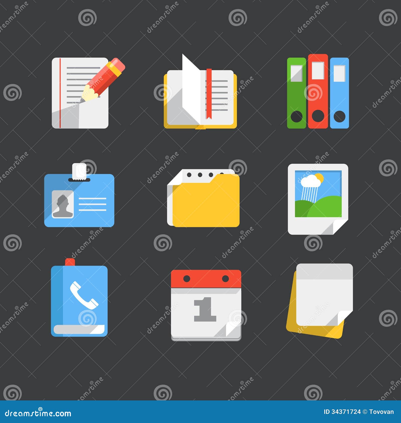 Modern Web Icons Collection Stock Vector - Illustration of calendar ...