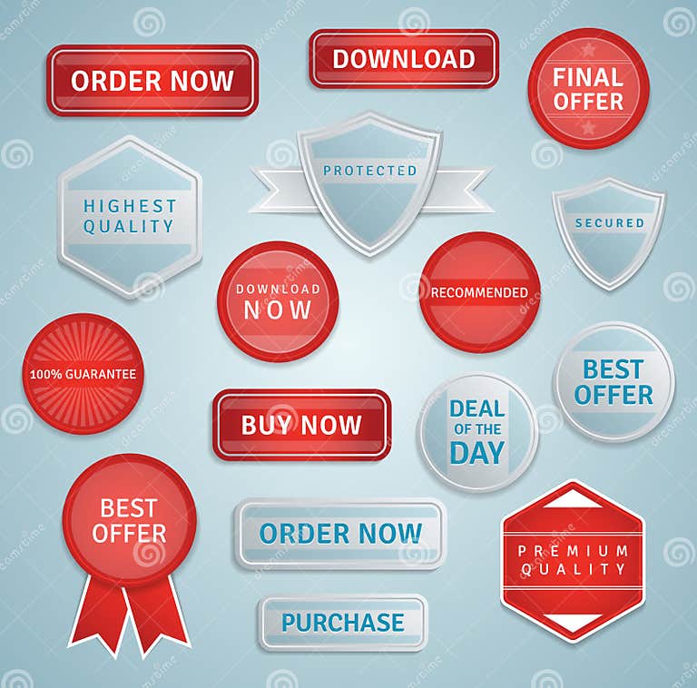 Modern Web Labels and Badges Stock Vector - Illustration of round ...