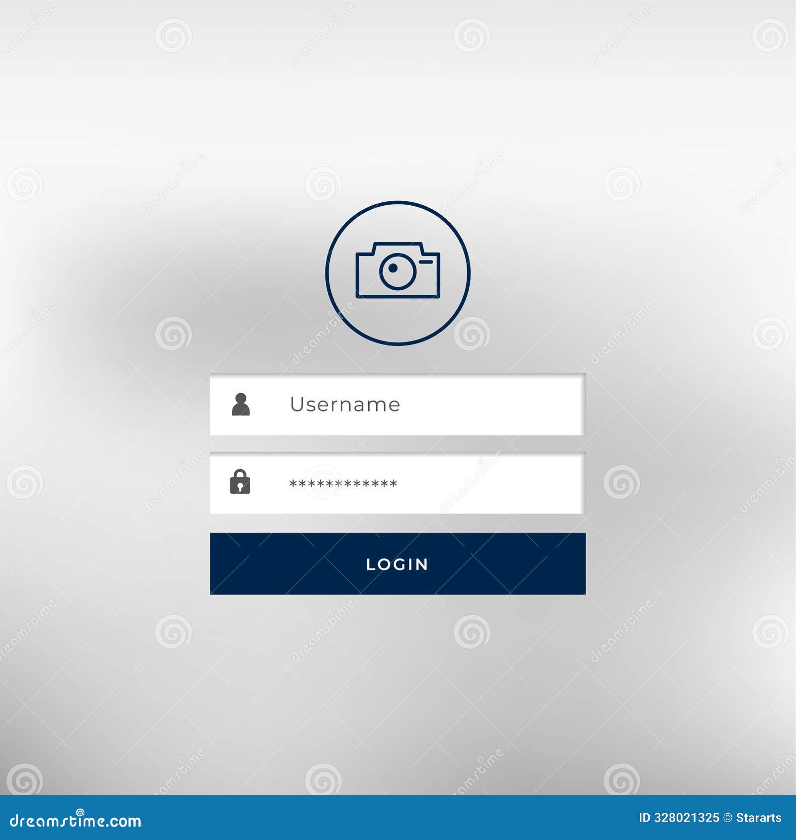 Modern Web Login Form Template for Social Profile Access Stock ...