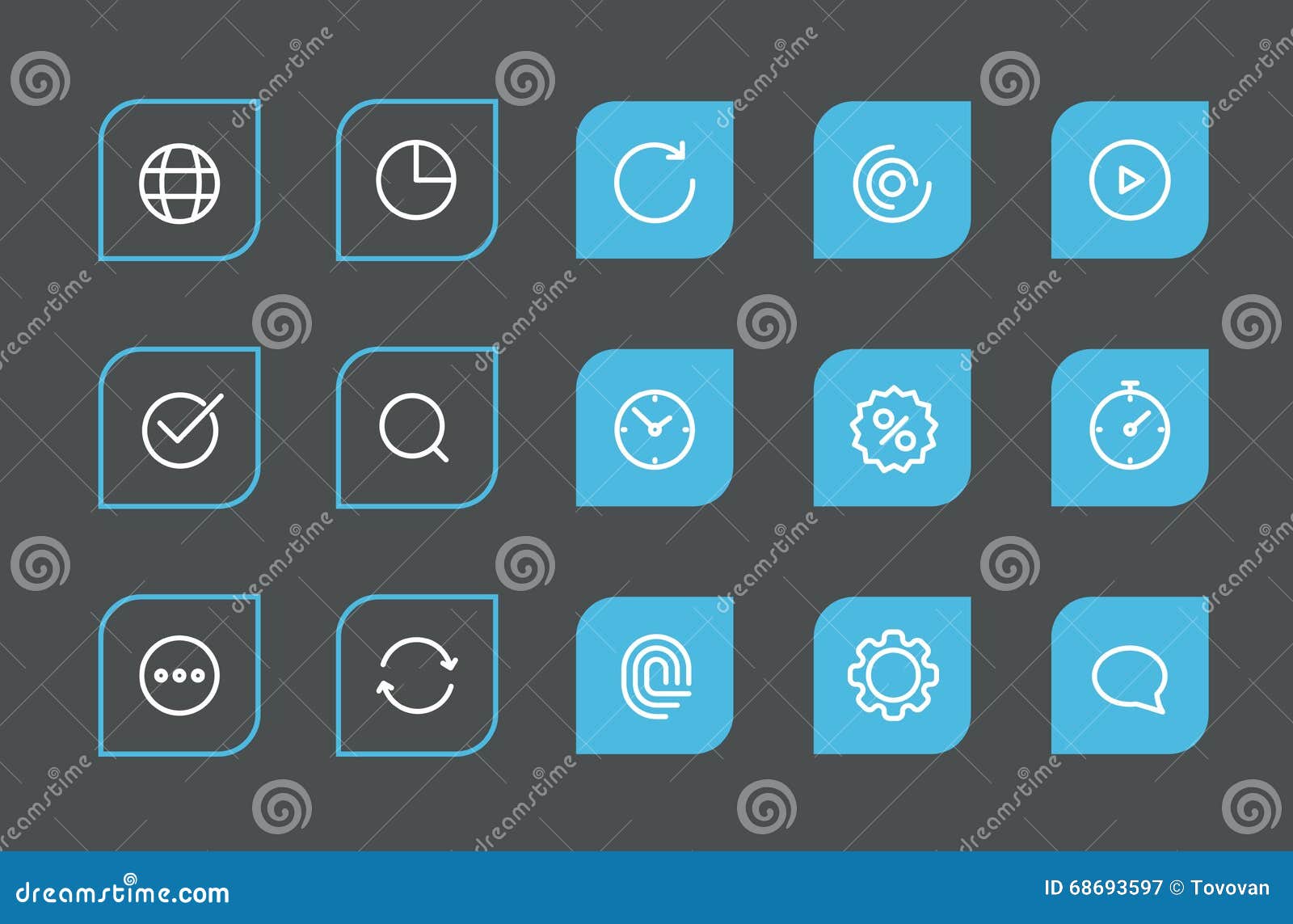 Modern Web and Mobile Application Pictograms Stock Vector ...