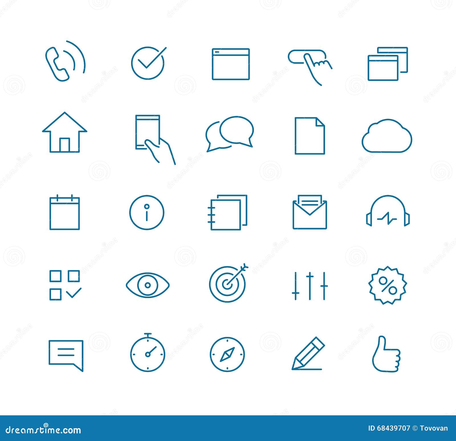 Modern Web and Mobile Application Pictograms Stock Vector ...