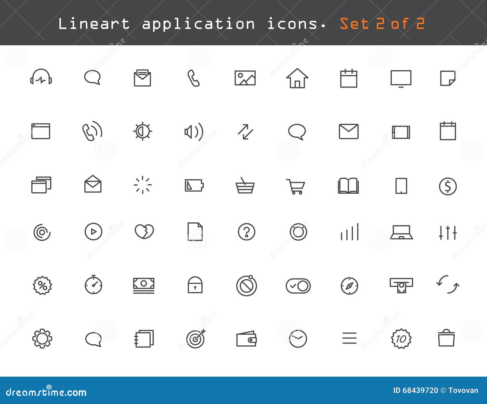Modern Web and Mobile Application Pictograms Stock Vector ...