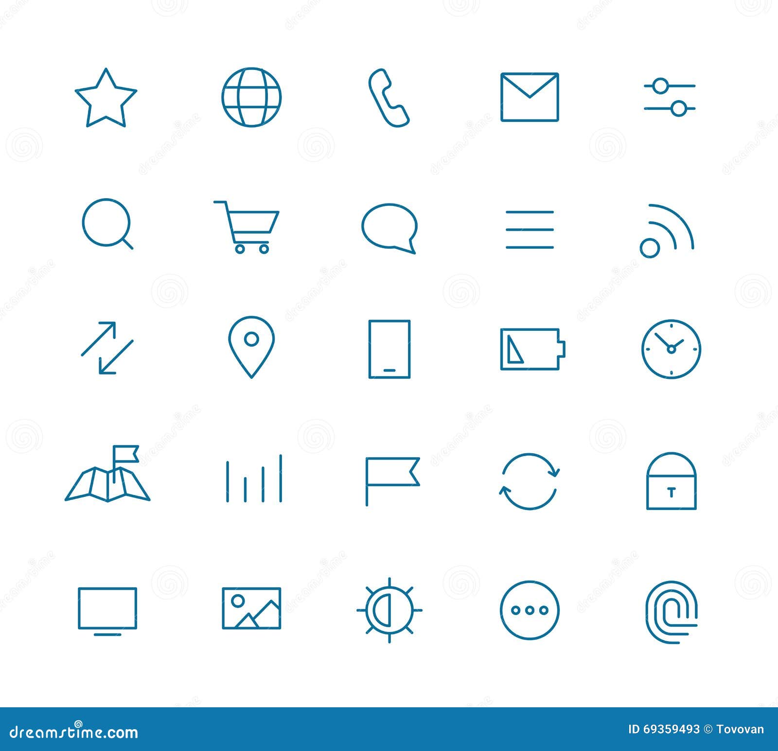 Modern Web and Mobile Application Pictograms Stock Vector ...